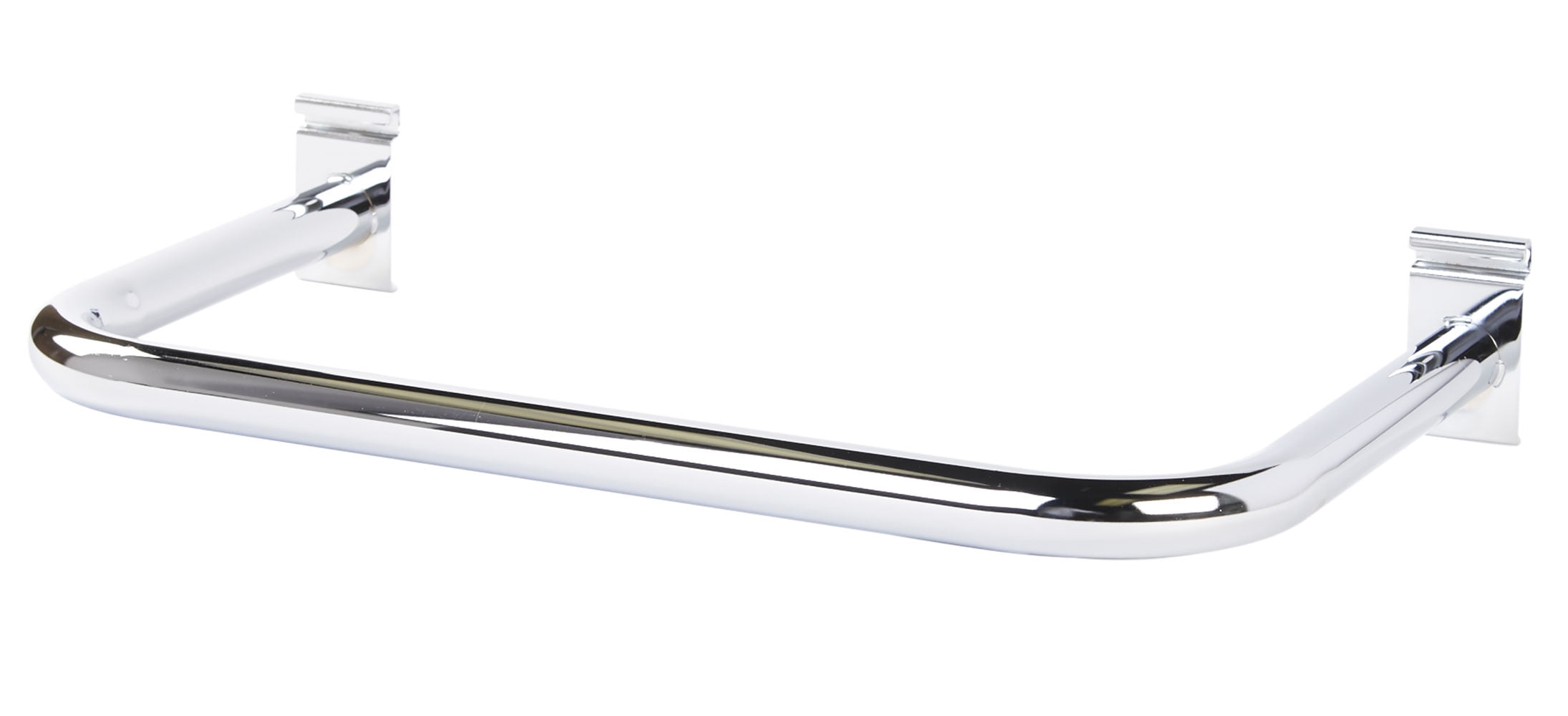 SSWBasics U-Shaped Chrome Hangrail for Gridwall - Grid Wall Accessory ...