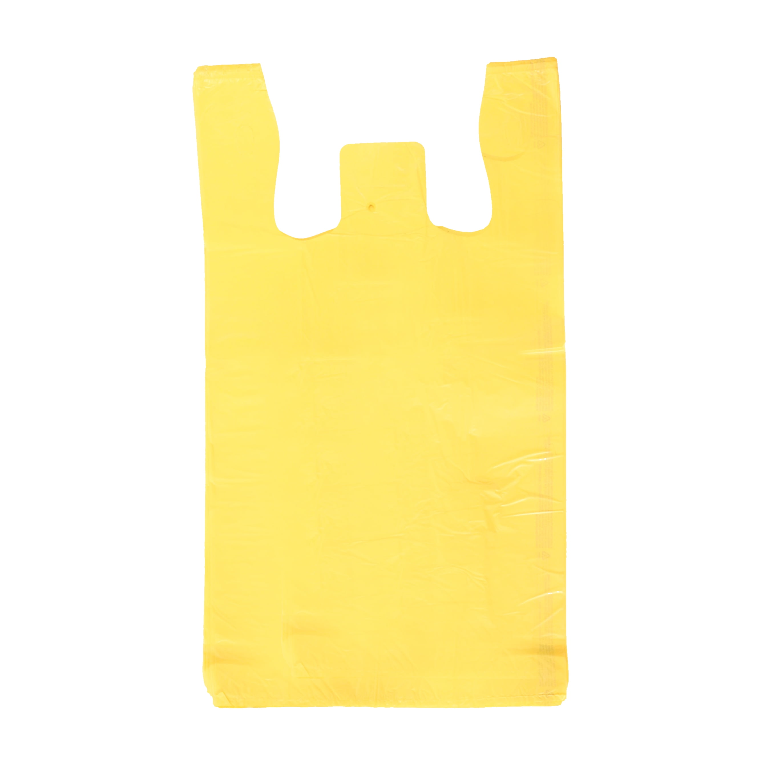 SSWBasics Yellow Plastic T-Shirt Shopping Bags - Case of 1000 - 11 ½” x ...
