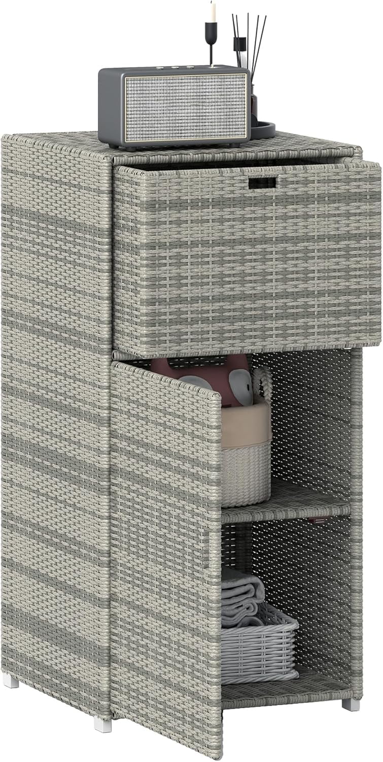 SSYBAB Outdoor Towel Rack & Pool Storage Cabinet/Hot Tub Accessory ...