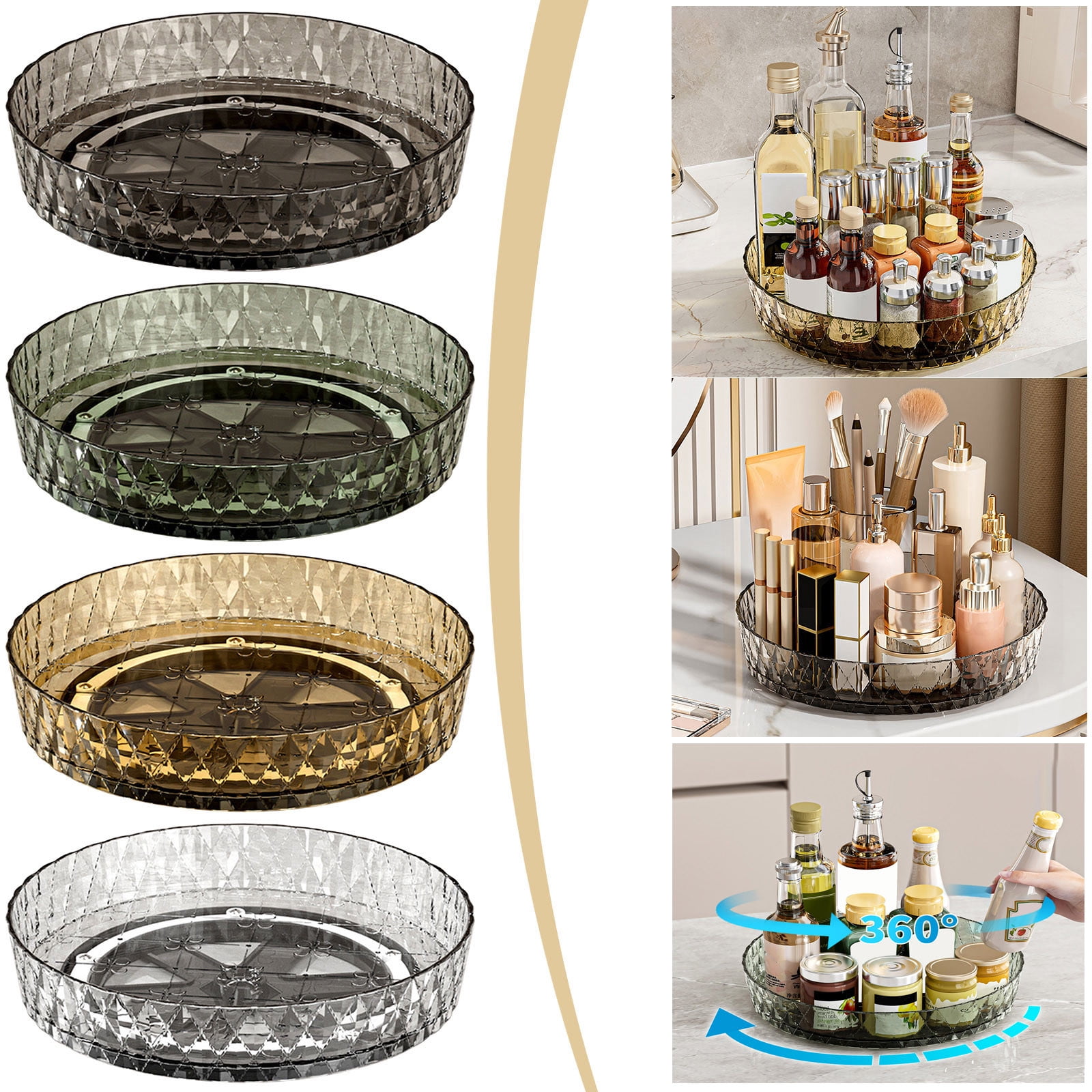 SSZMDLB 4Pcs Rotating Spice Rack, Rotating Spice Rack, Kitchen ...