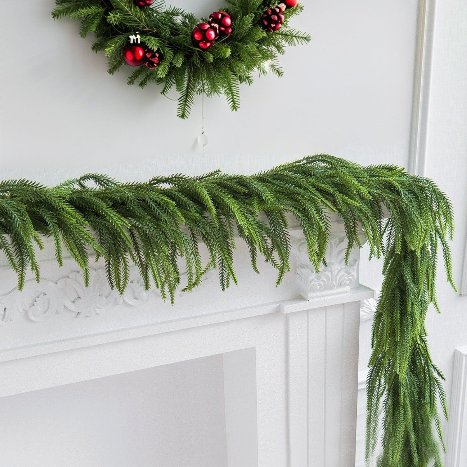 SSZMDLB under $5 Christmas Pine Garland, Artificial Greenery Strand ...