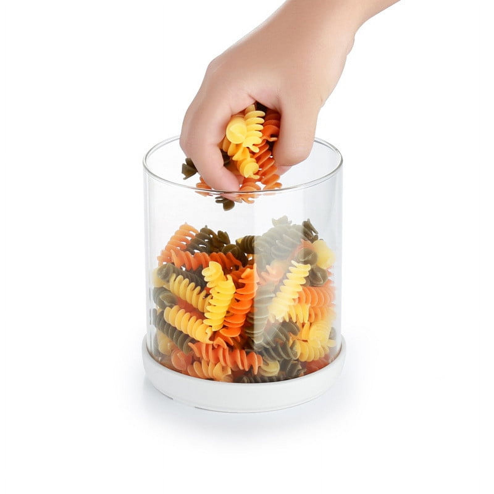 SSZMDLB under $5 Glass Food Container, Push Button Sealing Storage Jar ...