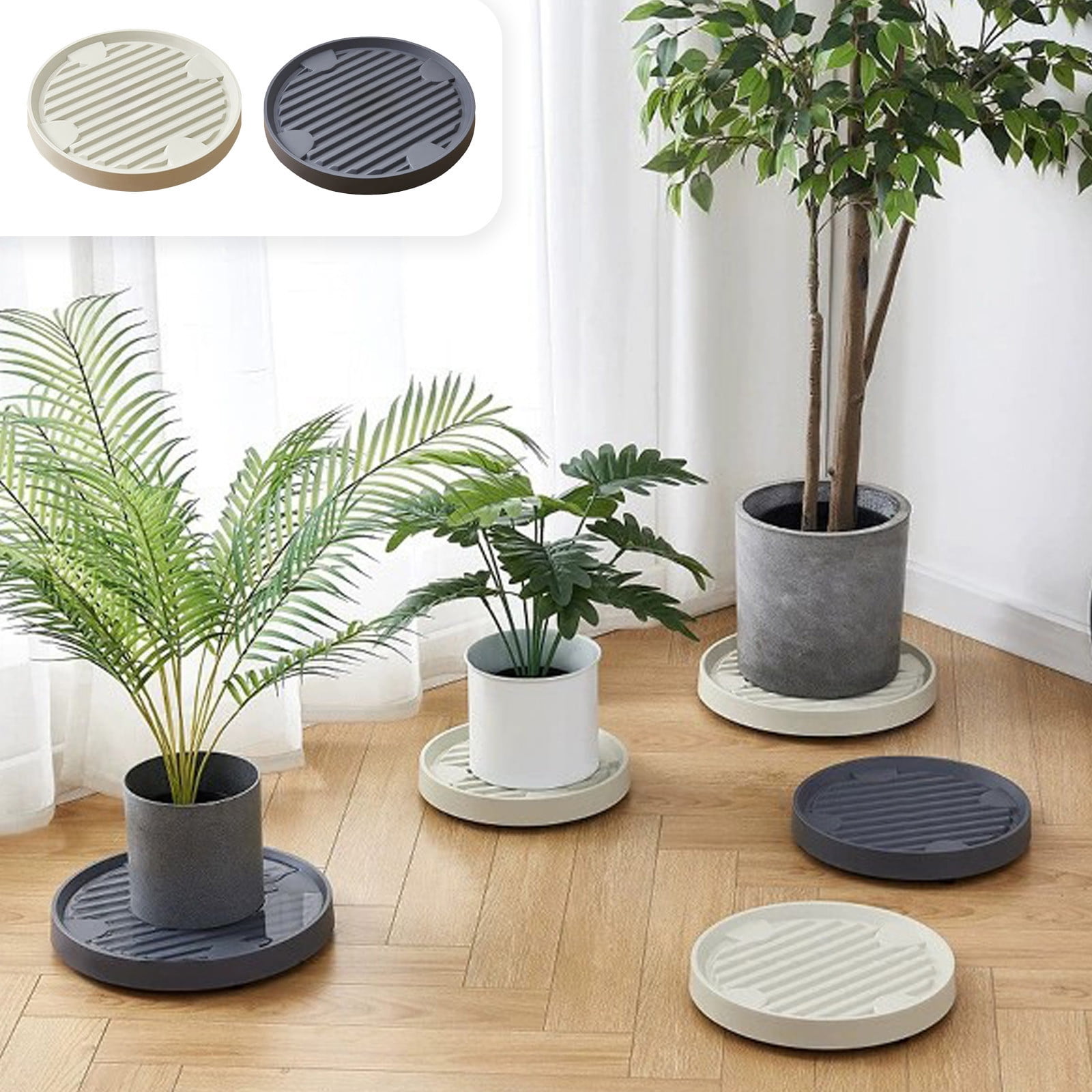 SSZMDLB under $5 Plant Pot Roller Base, Mobile Flower Pot Stand with ...