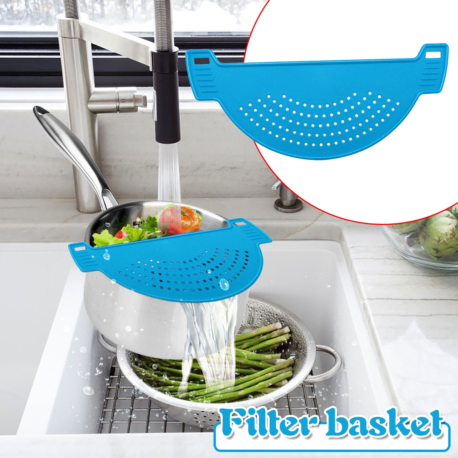 SSZMDLB under $5 Silicone Pot Strainer, Silicone Strainer, Pot Liner ...