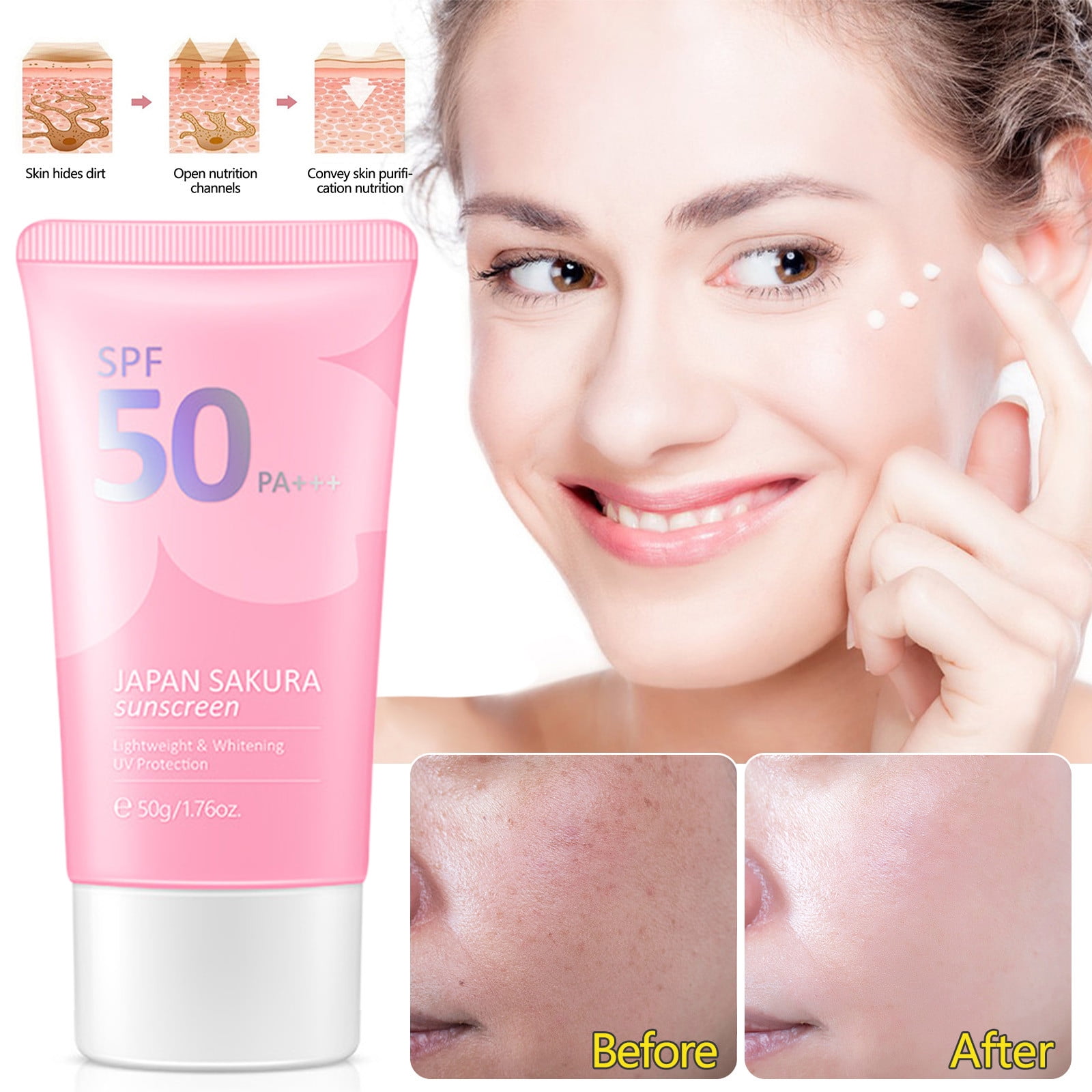 SSZMDLB Flash Deals Beauty, Japan Sunscreen 50 Sunscreen Serum Face ...