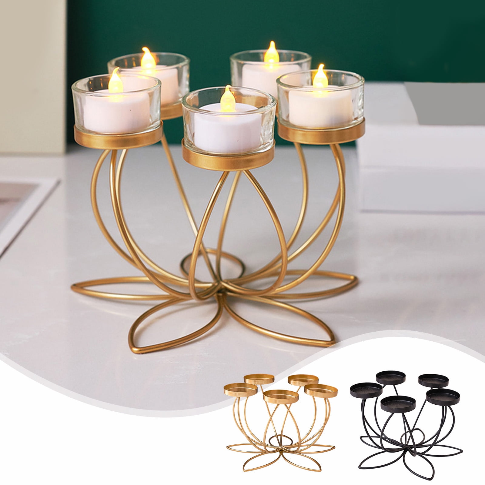SSZMDLB under $5 Iron Candlestick Romantic Candlelight Dinner Props ...