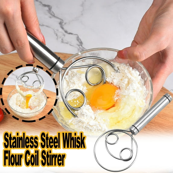 SSZMDLB under $5 Stainless Steel Whisk, Flour Dough Stirrer and Egg ...