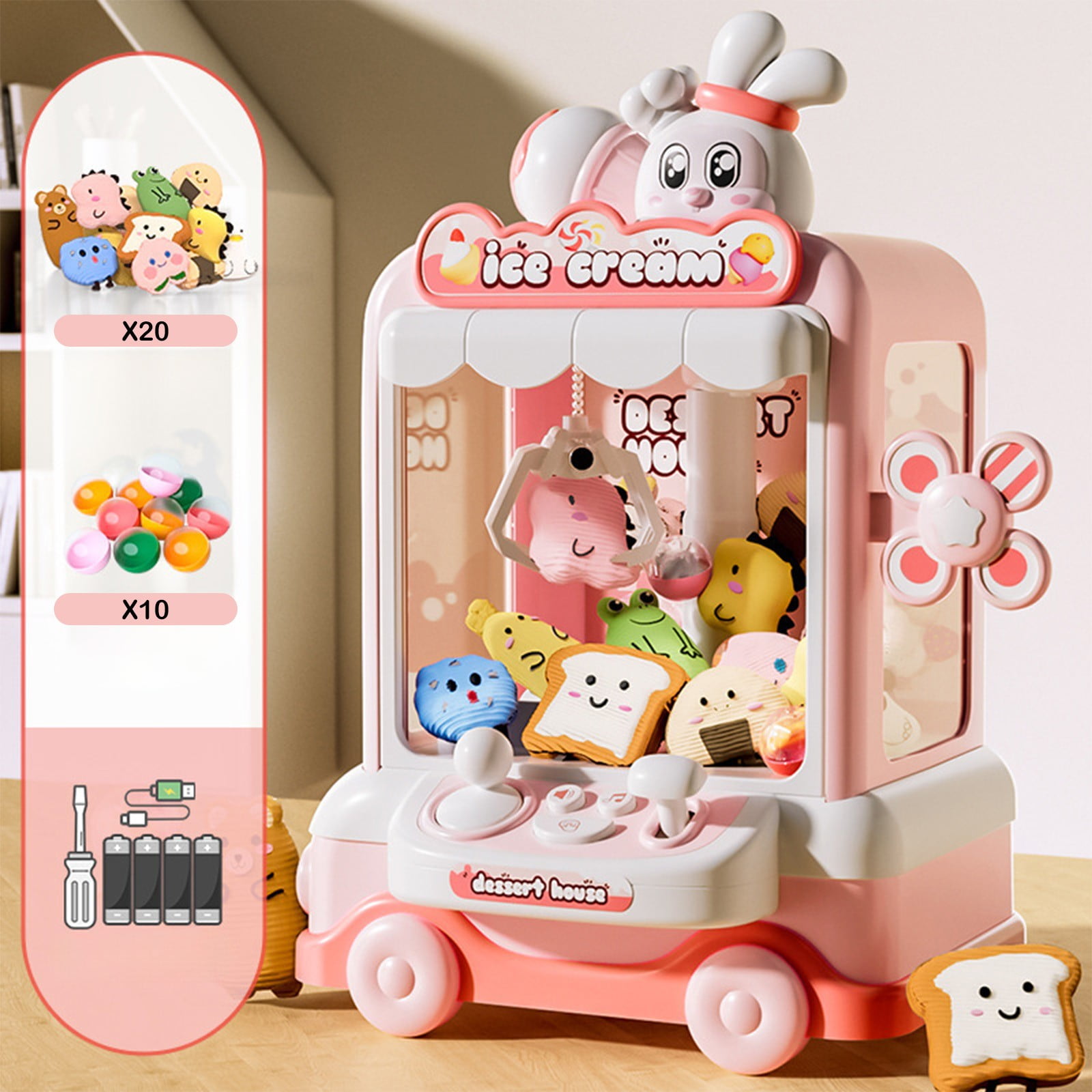 SShop 2025 Kids Claw Machine with Toys Inside, Mini Claw Machine Prizes ...