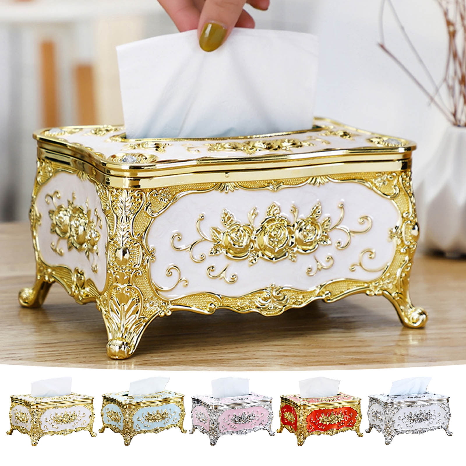 SShop Luxury Tissue Box 5 Styles,Acrylic Tissue Box Cover Rectangle ...