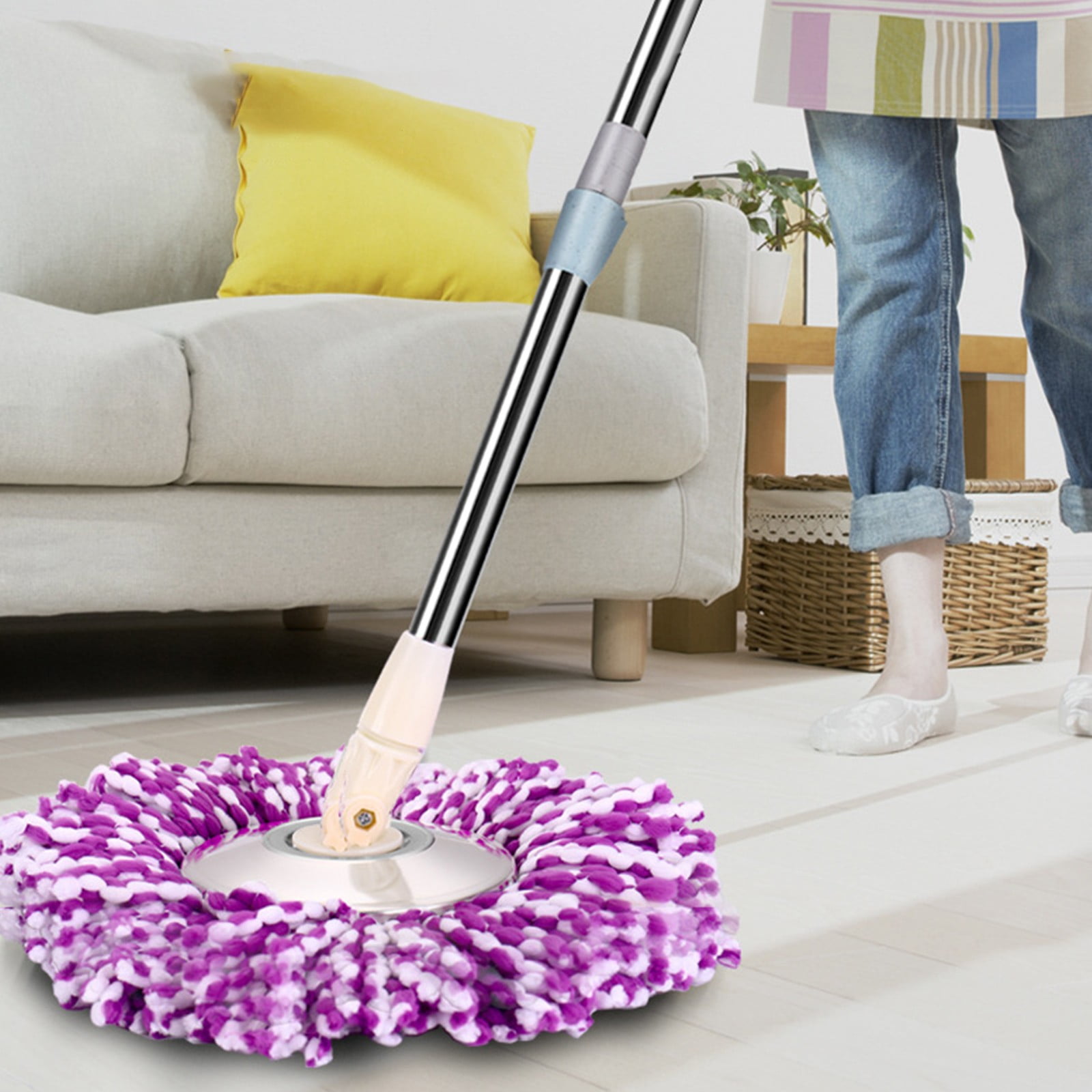 SShop Stainless Steel Scrubber Mop, Living Room Floor Cleaner for ...