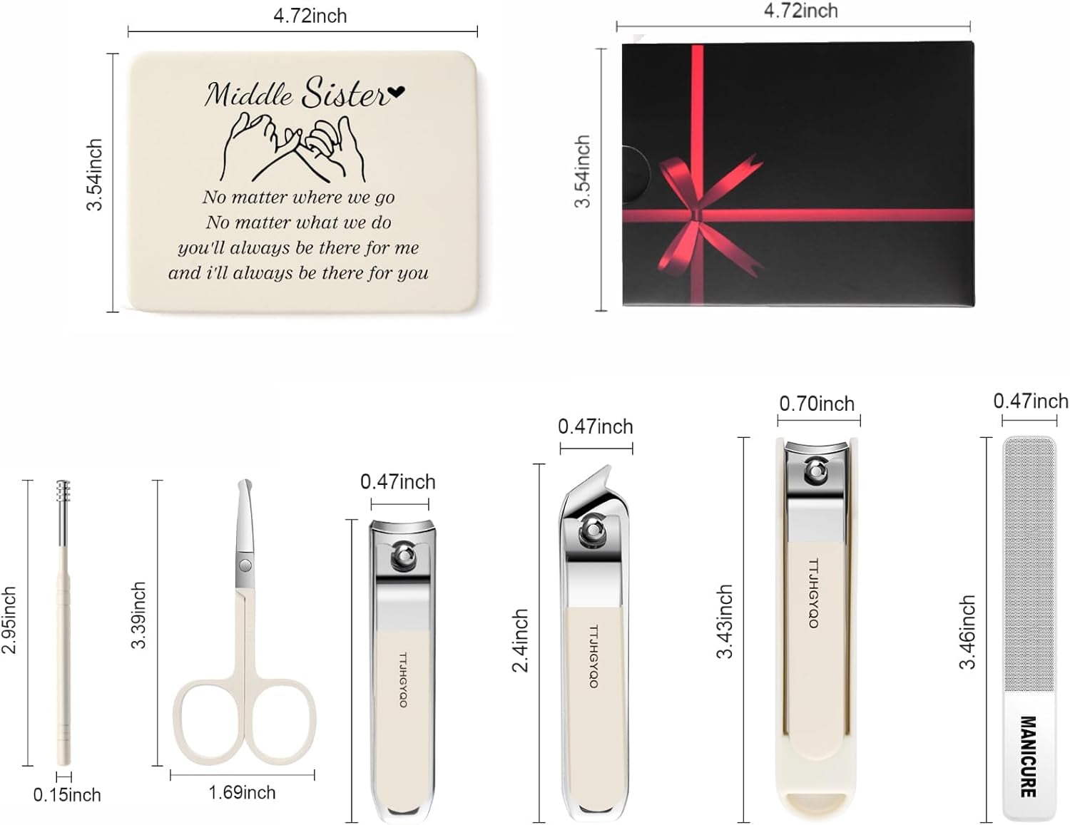 SSisters Gifts Toenail Clippers Best Friend Friendship Nail Clipper Set ...