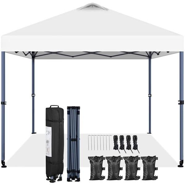 SSyao 10x10 FT Easy Pop Up Canopy Tent, UPF 50+ Instant Gazebos W ...