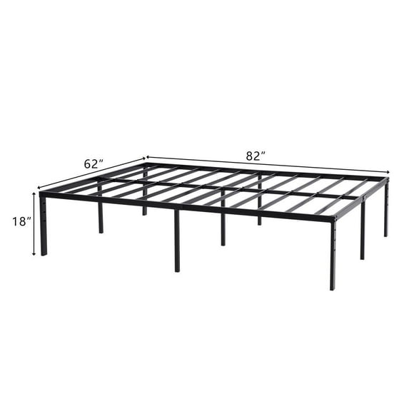 SSyao 18"Bed Frame No Spring Box Needed Metal Platform Queen Size Heavy ...