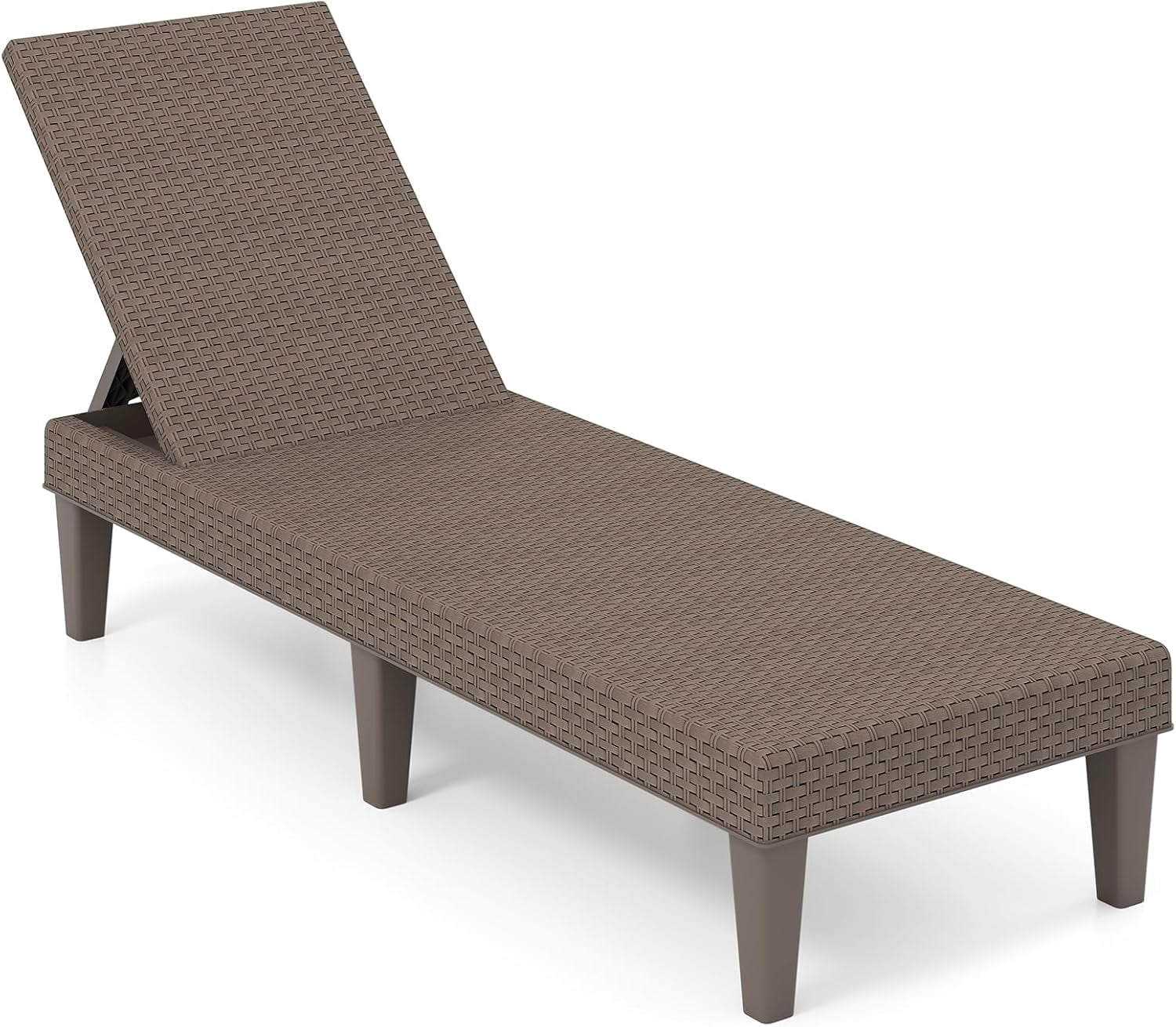 SSyao Chaise Lounge Chair, Outdoor Rattan Recliner Lounger with 3 ...