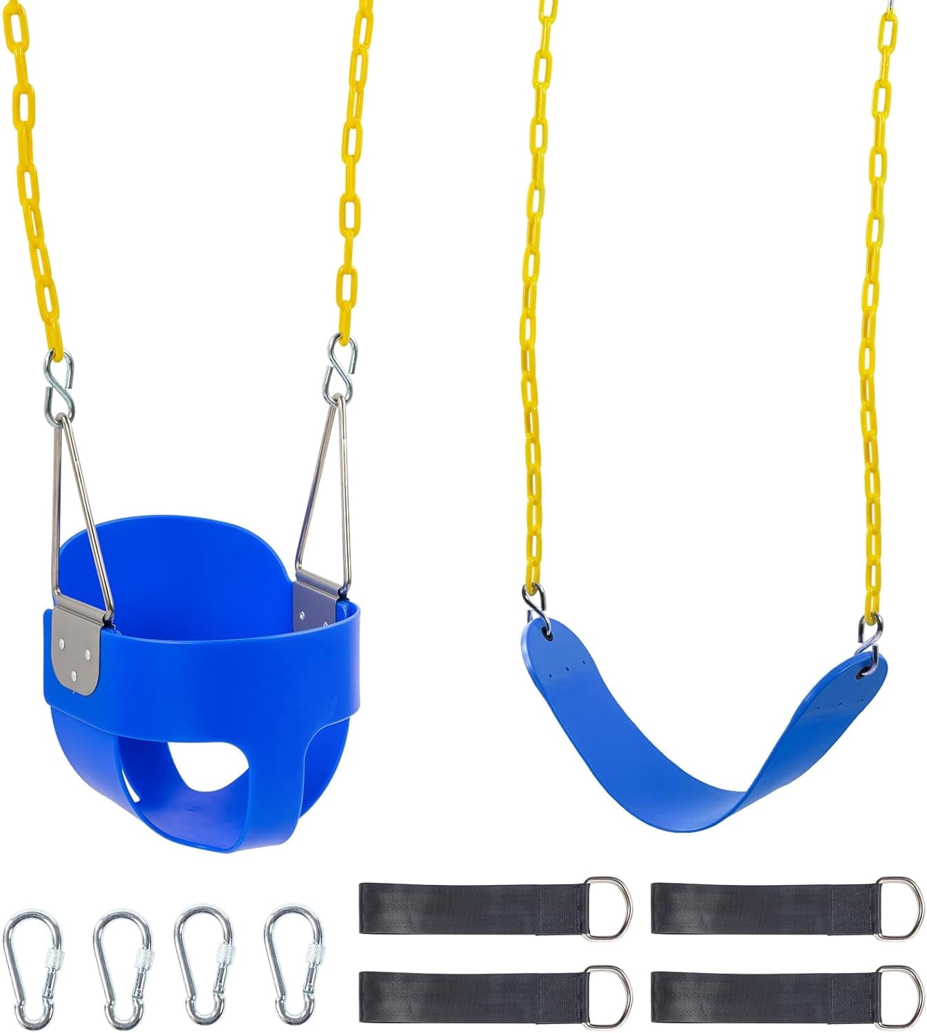 SSyao Toddler Bucket Swing Seat Set Combo, Kids High Back Full Buckets ...