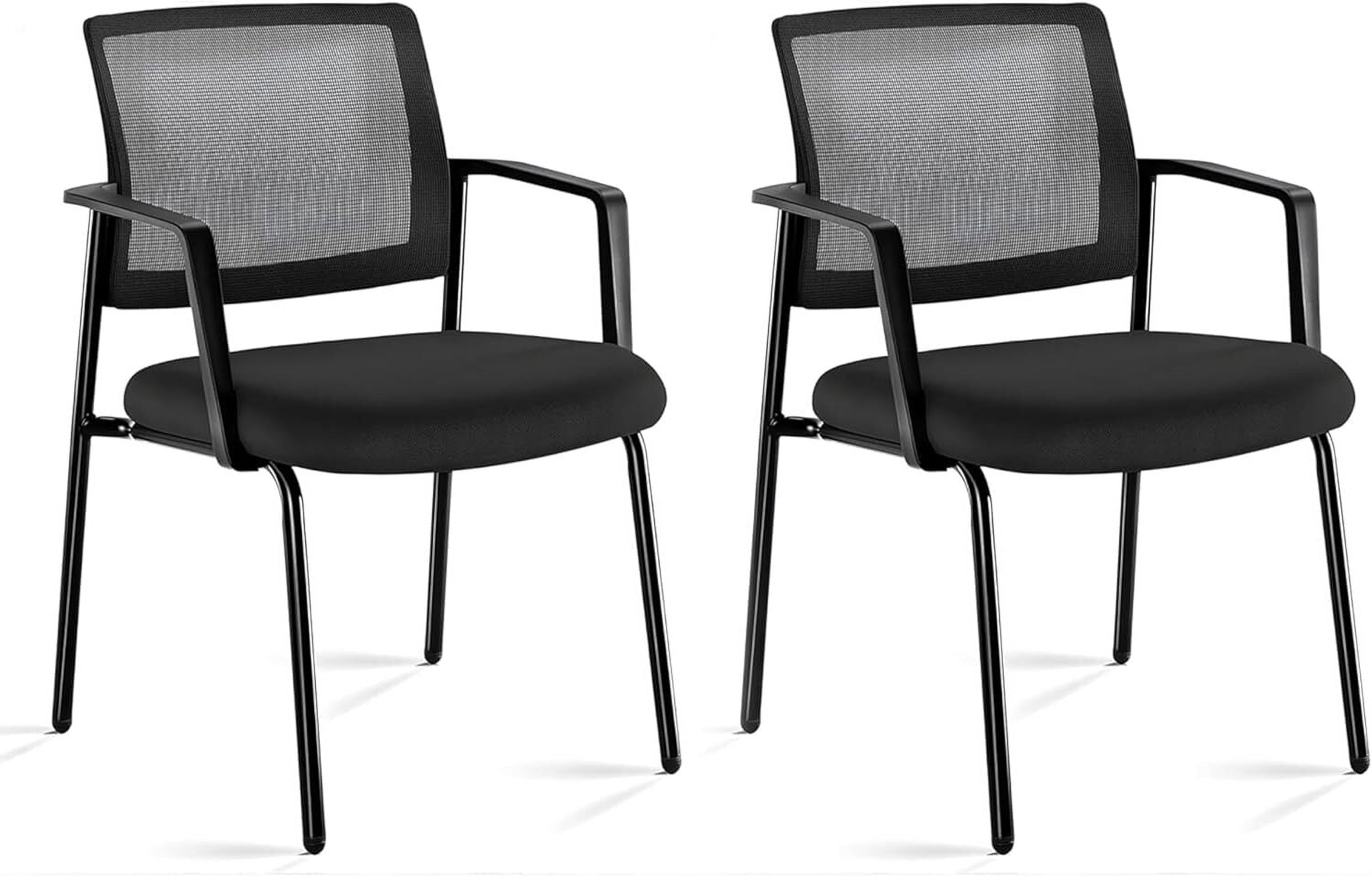 SSyao Waiting Room Leather Guest Chairs with Padded Arms, Comfy ...