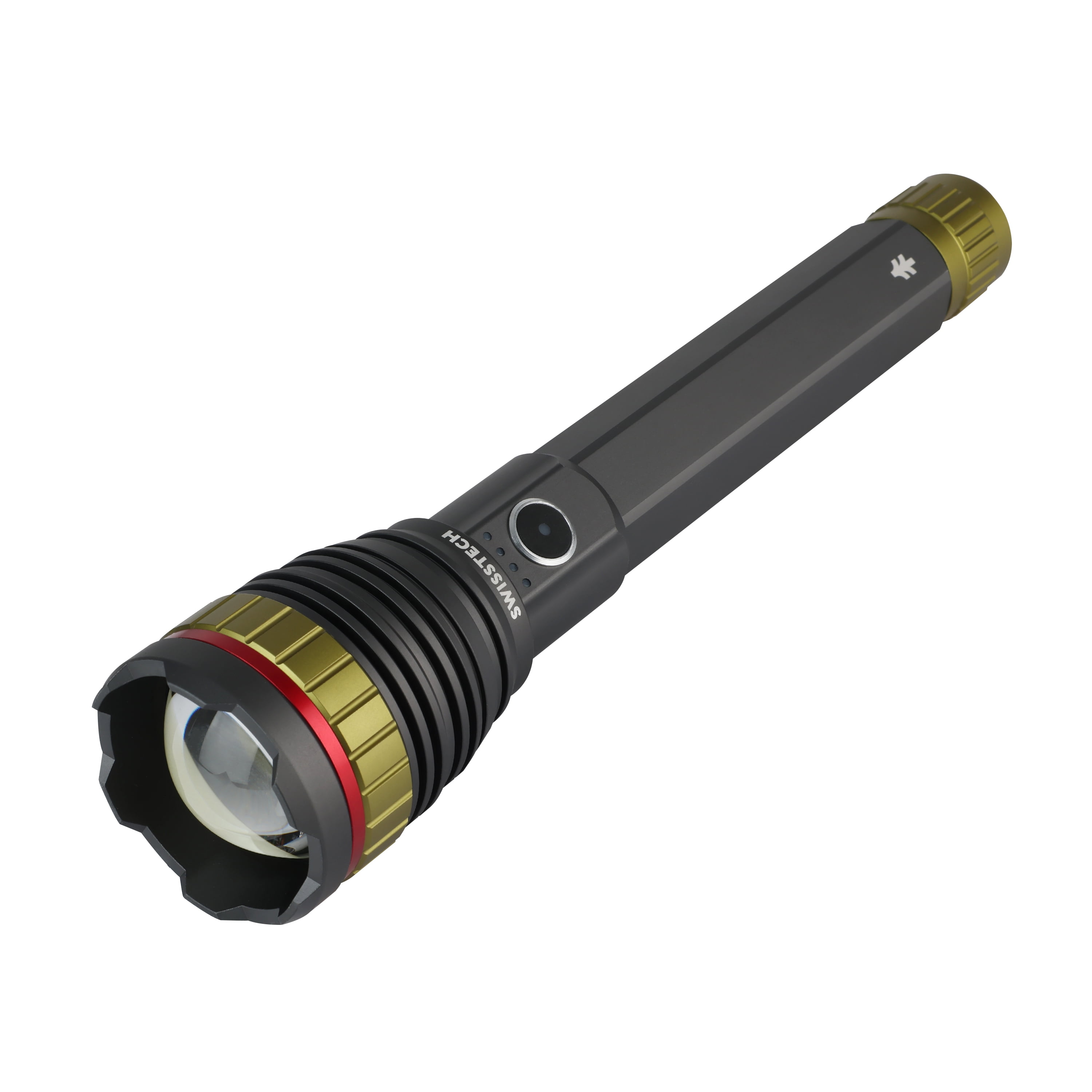 Swiss Tech 10,000 Lumen Rechargeable LED Flashlight with Power Bank ...