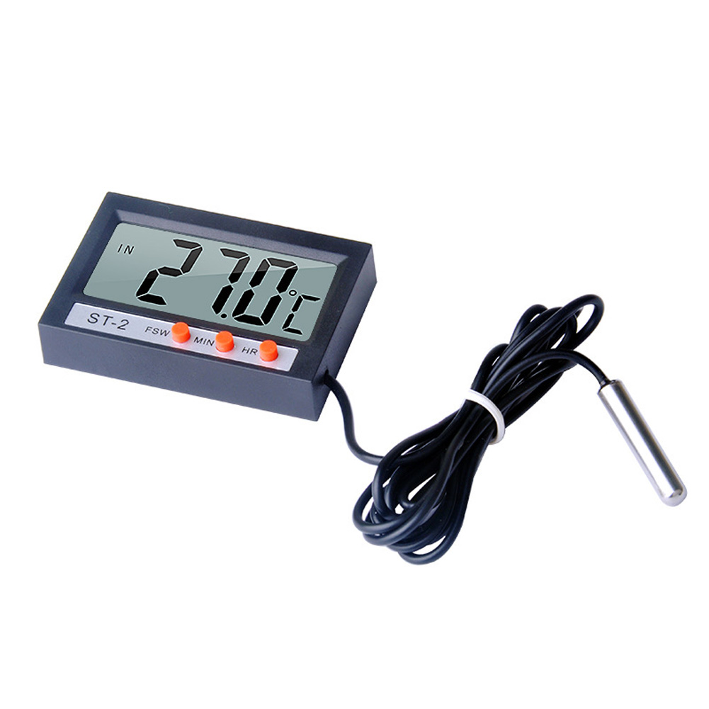 ST-2 Digital Aquarium Thermometer With LED Display Screen Stainless ...