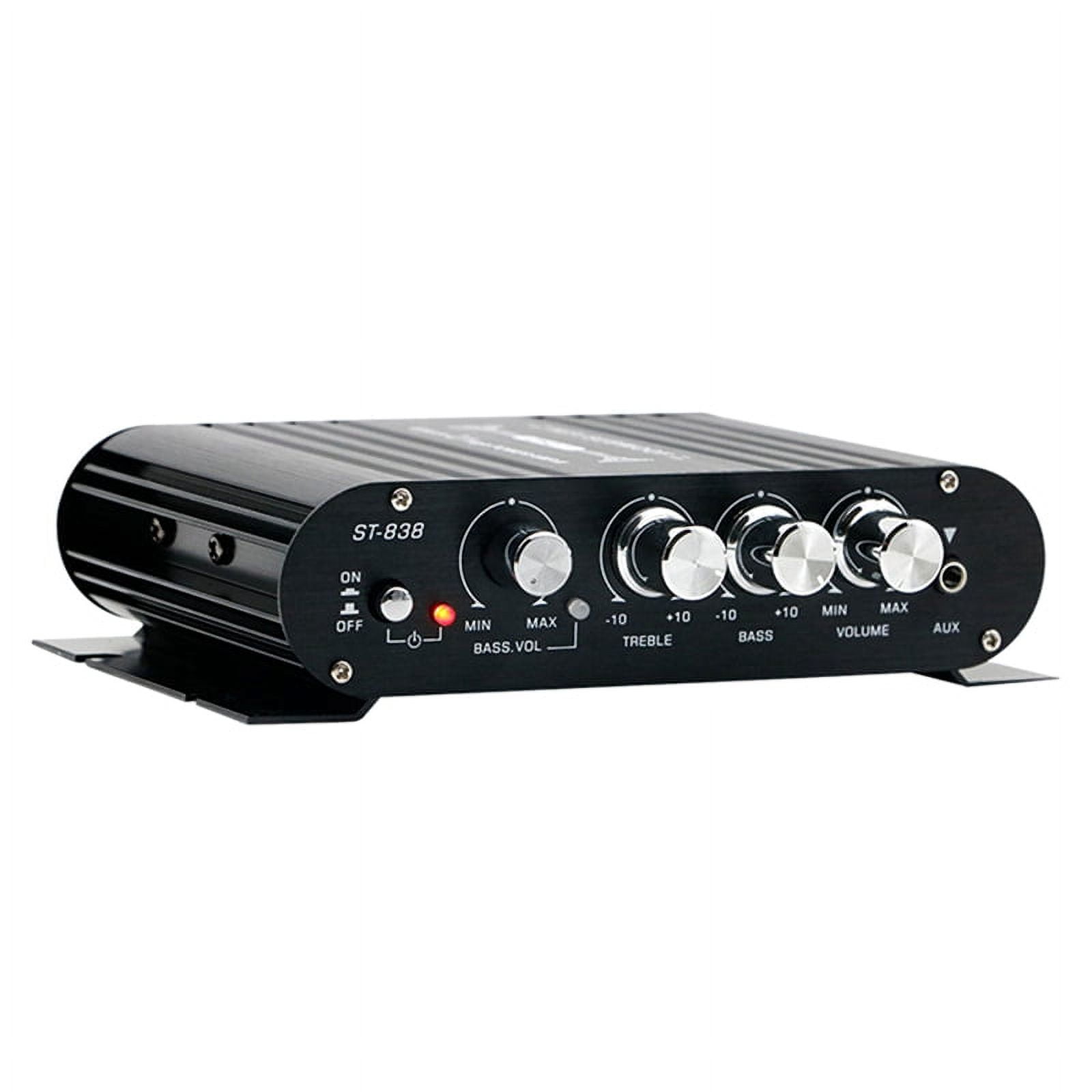 ST-838 HIFI Amplifier 2.1 Channel Car MP3 Mini Amp AUX Input High and ...