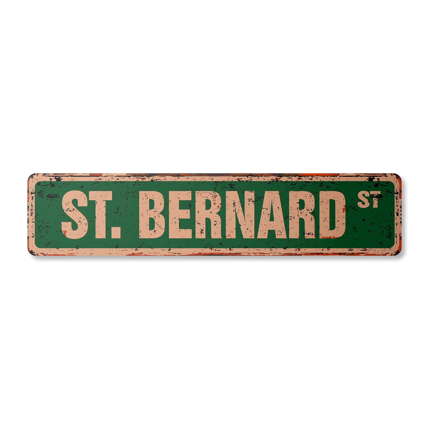 ST. BERNARD Vintage Plastic Street Sign dog puppy breeder pet yard ...
