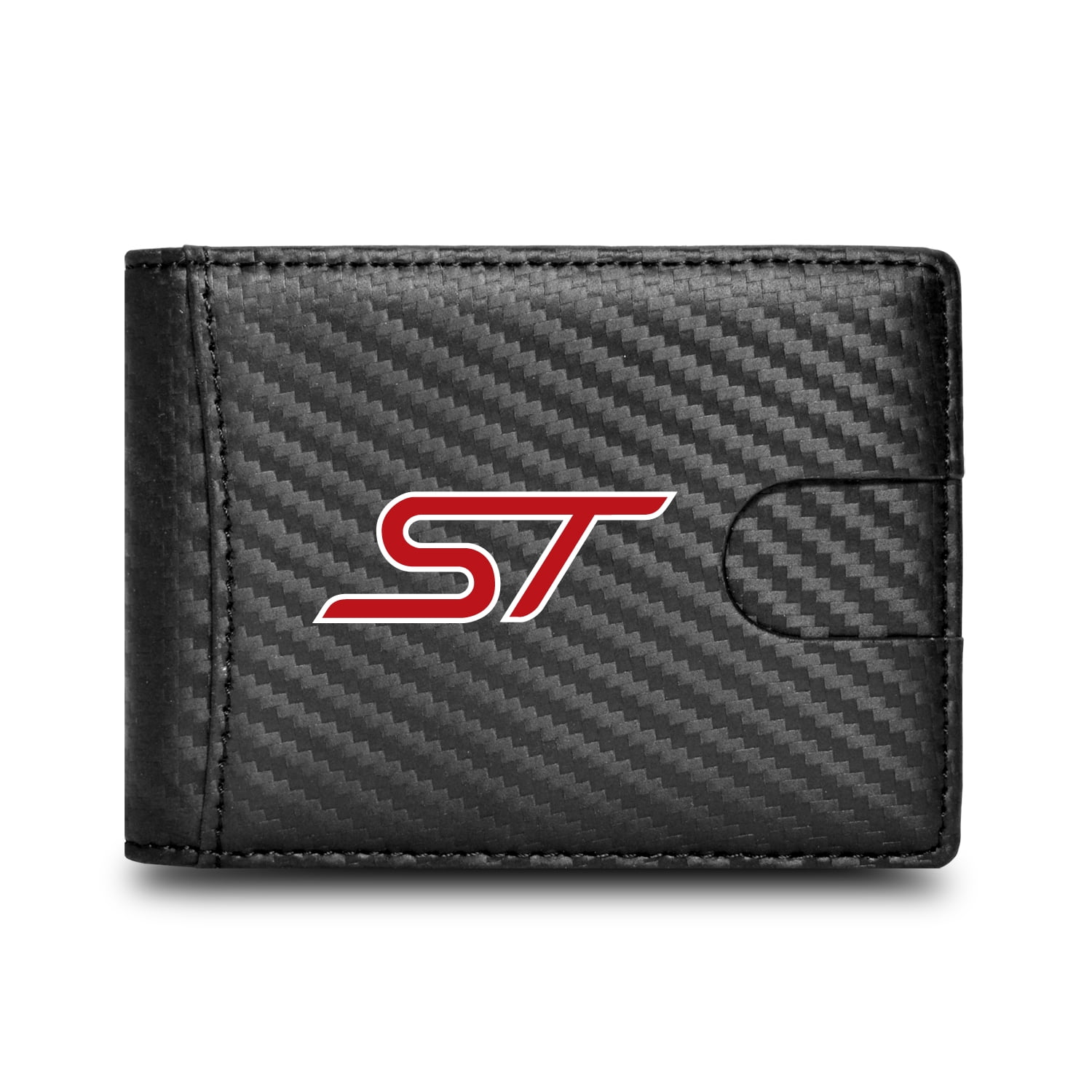 ST Ford Performance Black Slim Real Leather Carbon Fiber Patterns RFID ...