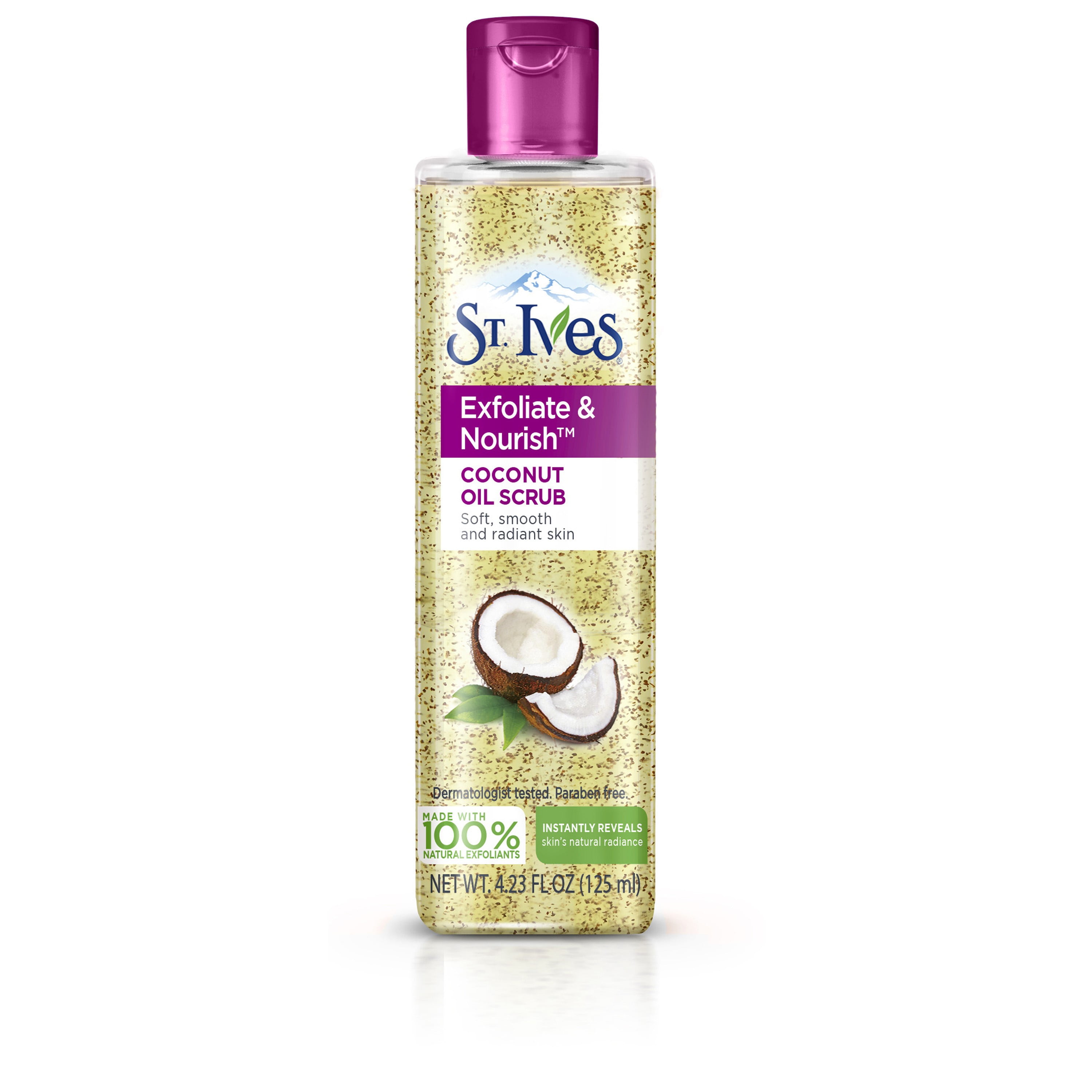 St. Ives Exfoliate & Nourish Facial Oil Scrub Coconut 4.23 oz - Walmart.com