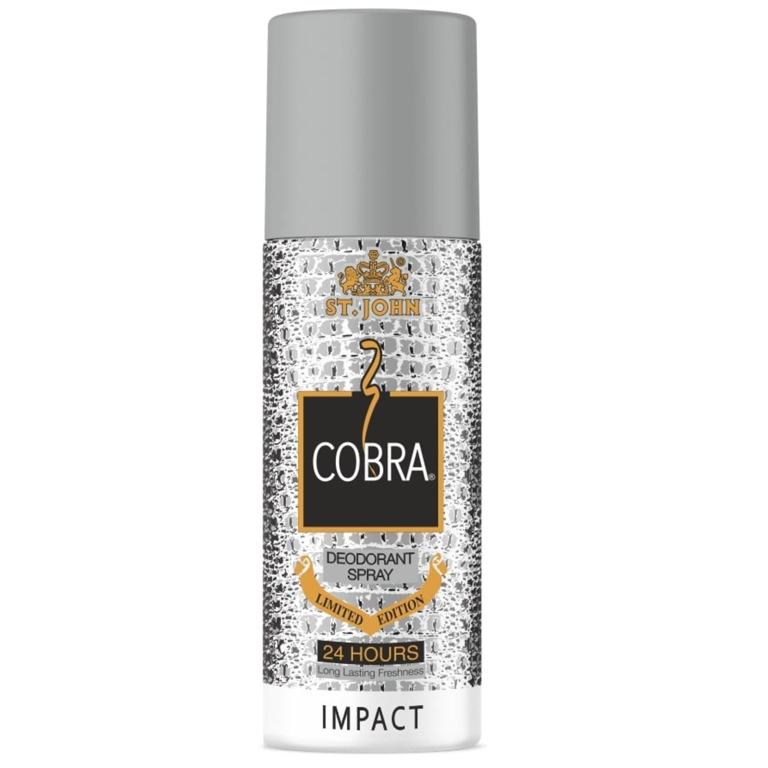 ST JOHN Cobra Impact Deodorant Body Spray Deo for Men Women 150 MLBold ...