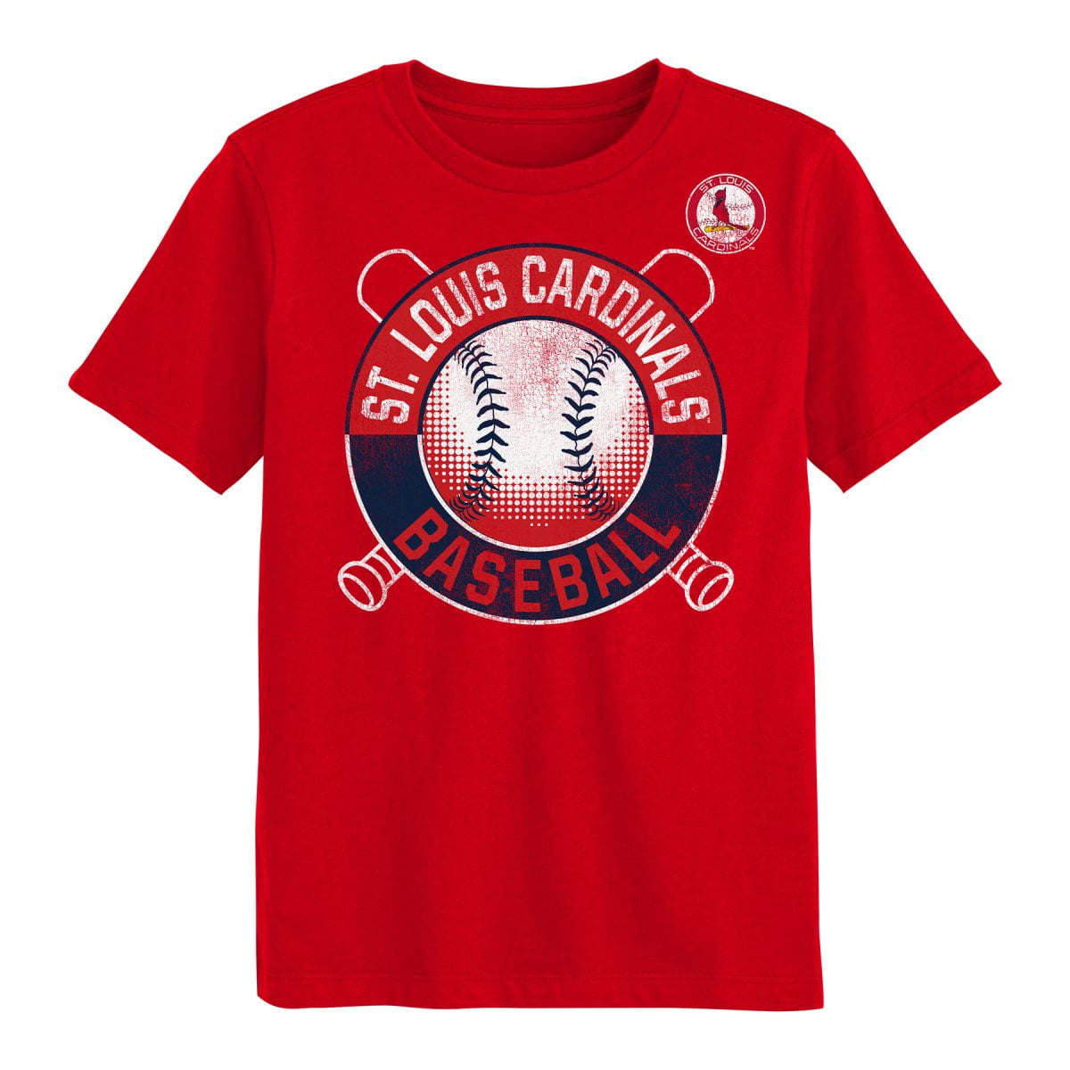 ST LOUIS CARDINALS Boys Atrnt Color Cotton Crew Short Sleeve Coop Tee ...