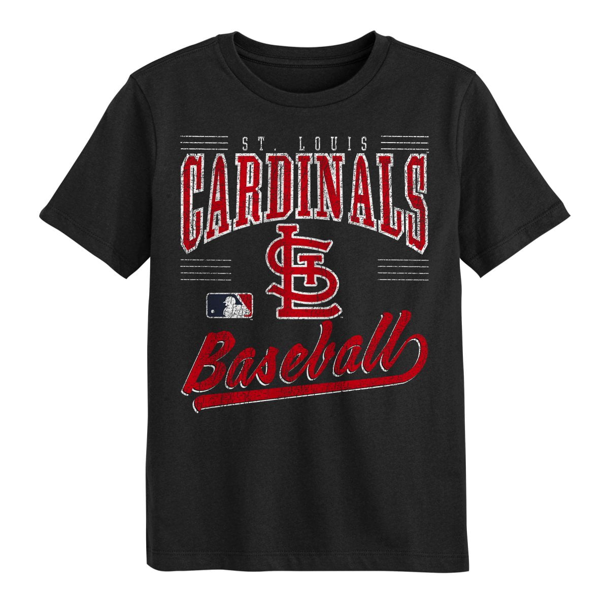 ST LOUIS CARDINALS Boys Black Color Cotton Crew Short Sleeve Tee ...