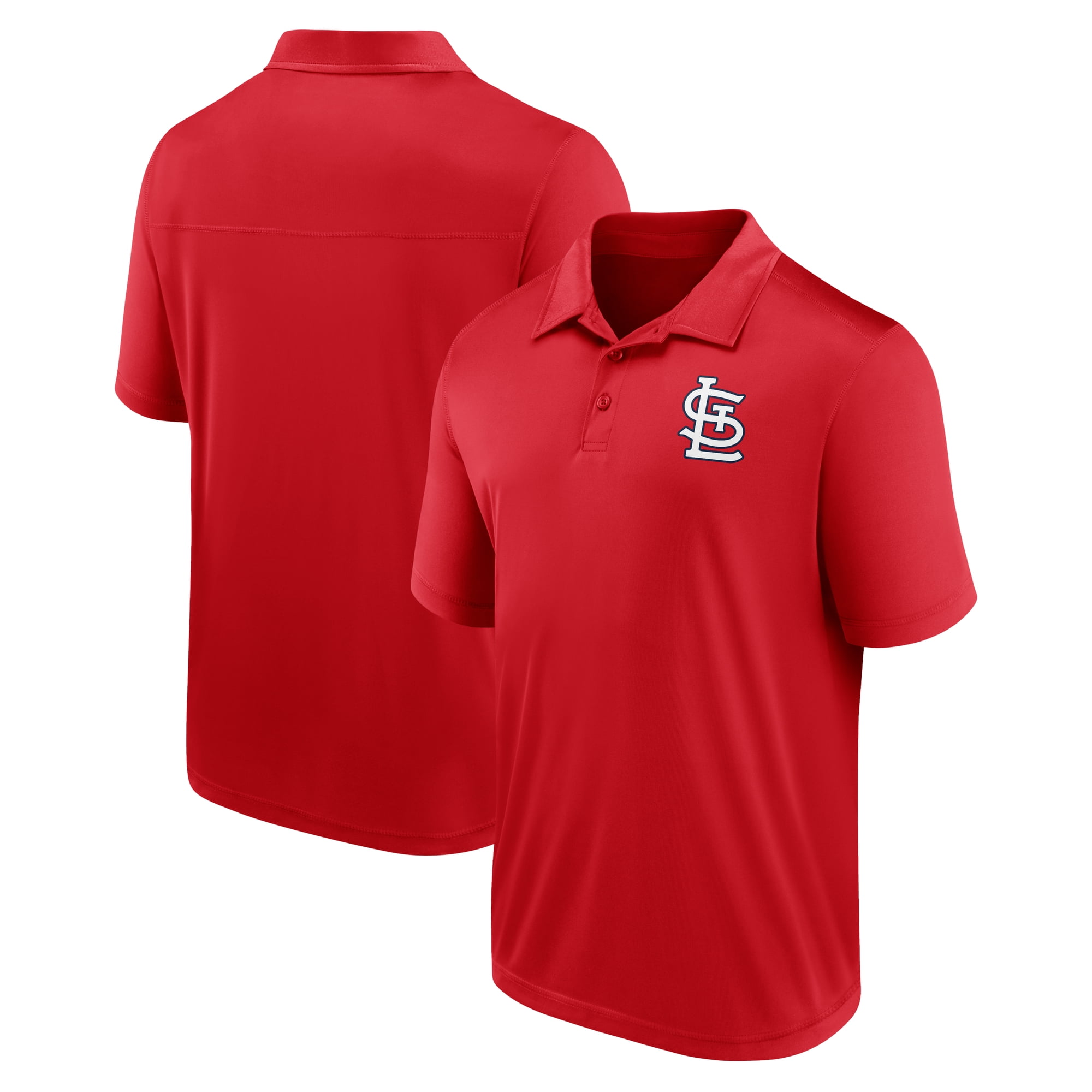 St. Louis Cardinals Men's Red Run Hard Poly Polo, Up to Size 3XL ...
