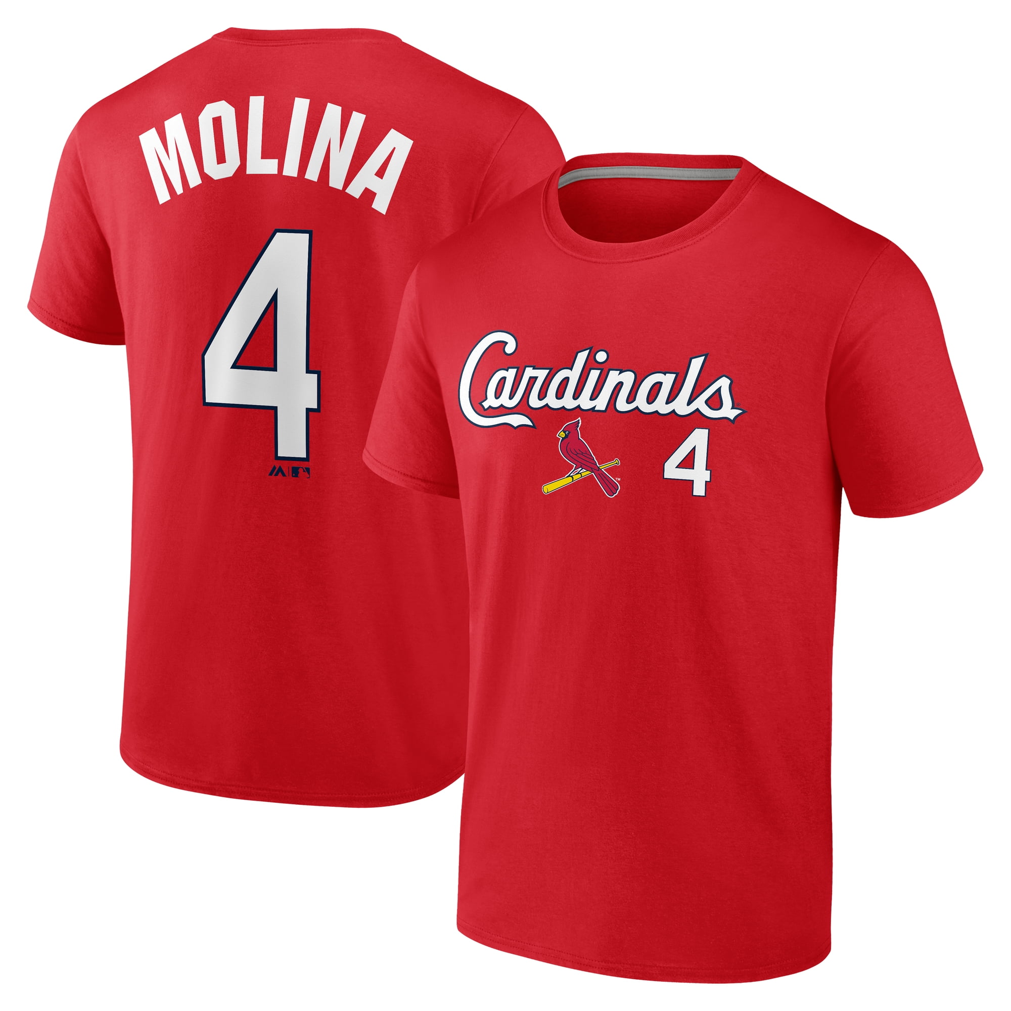Men's Yadier Molina Red St. Louis Cardinals Cooperstown Road Name & Number T-Shirt - Walmart.com