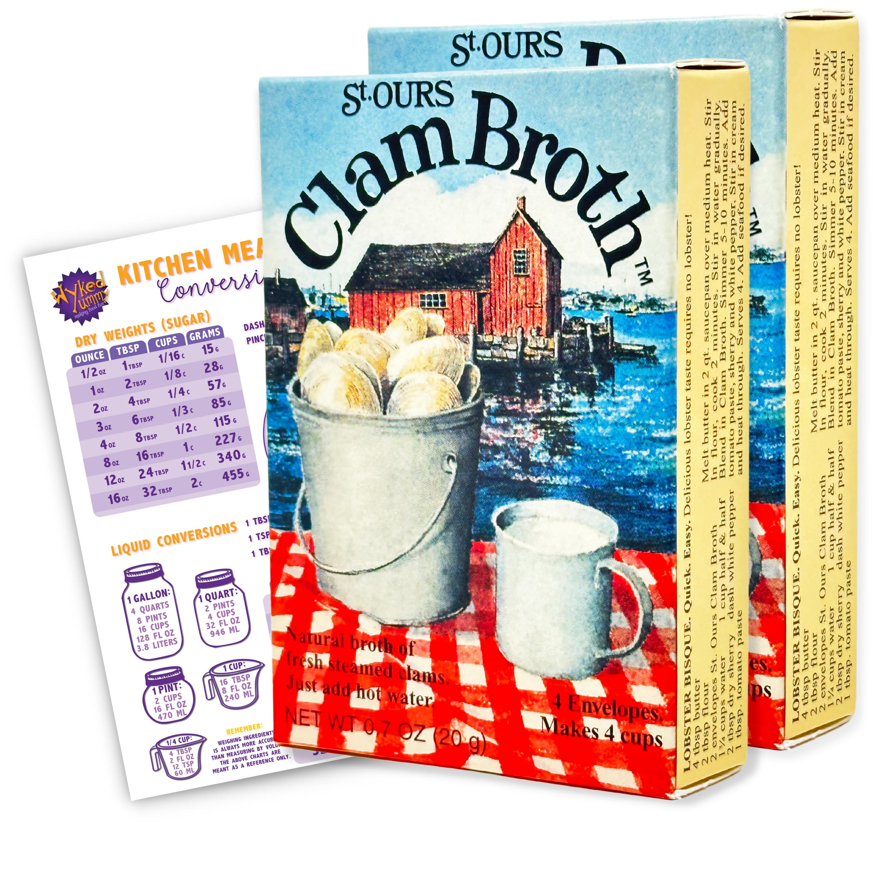 St Ours Clam Broth 2 Pack with Kitchen Conversion Magnet - Walmart.com