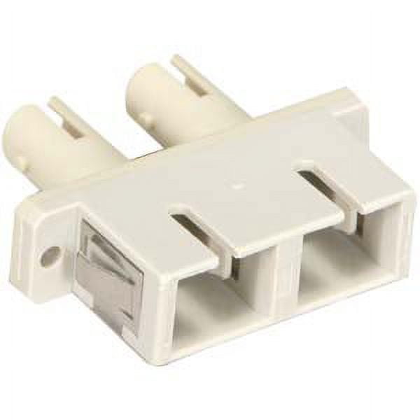 ST-SC Multimode Duplex Fiber Optic Adapter with Flange, Beige - Walmart.com