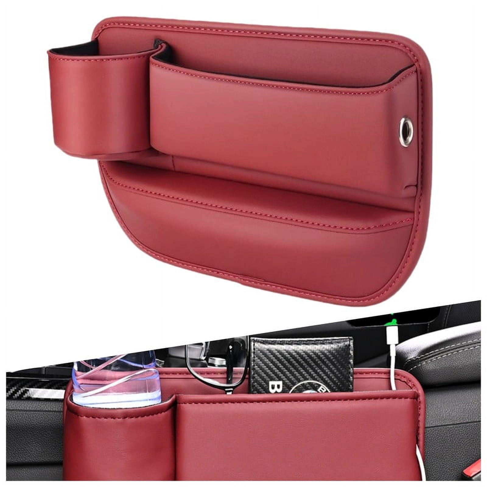 ST SoleMe.Tc Leather Car Seat Storage Box Slot & Slit Gap Pocket with ...