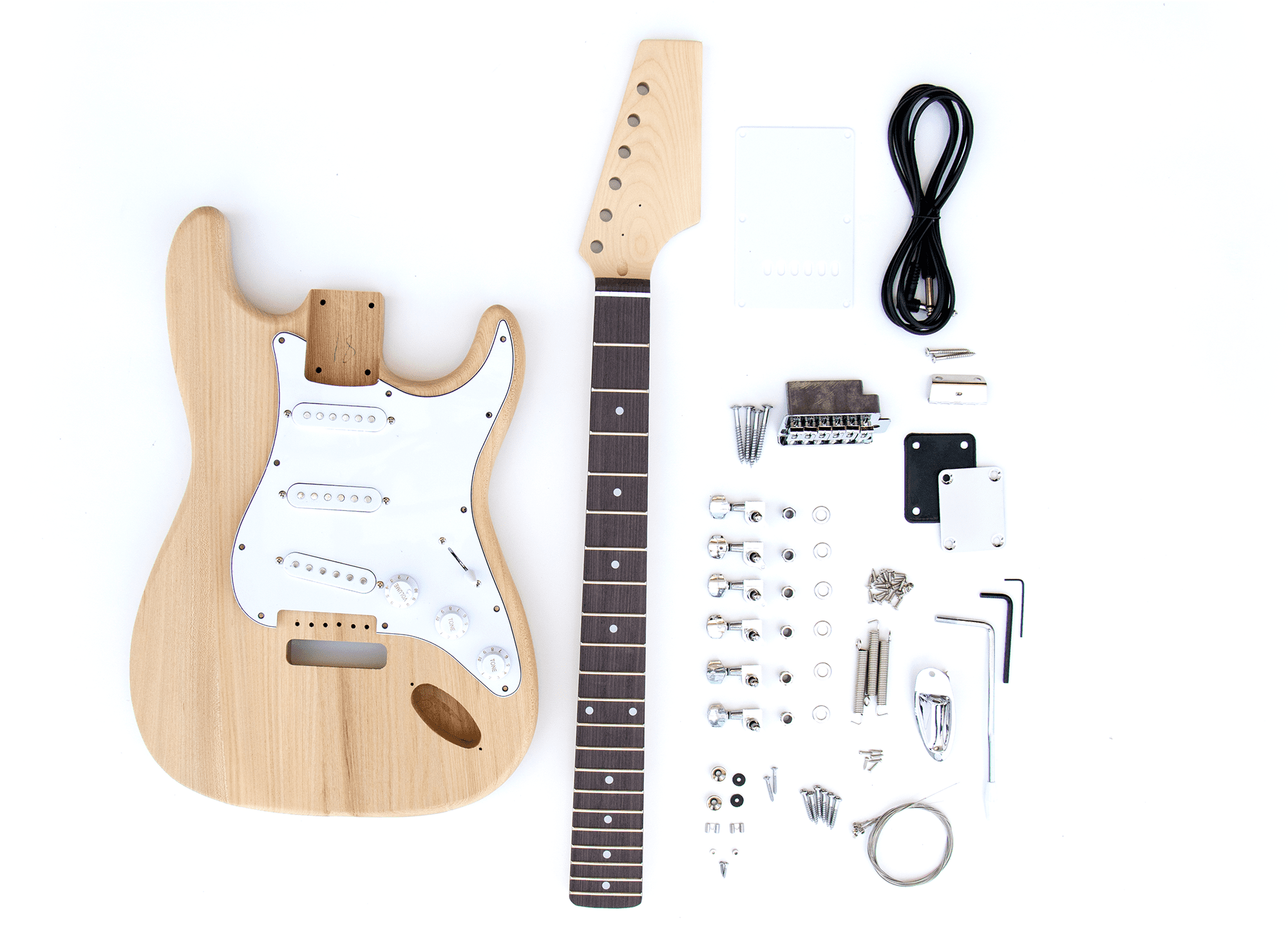 ST Style Ash Body Build Your Own Guitar Kit - Walmart.com