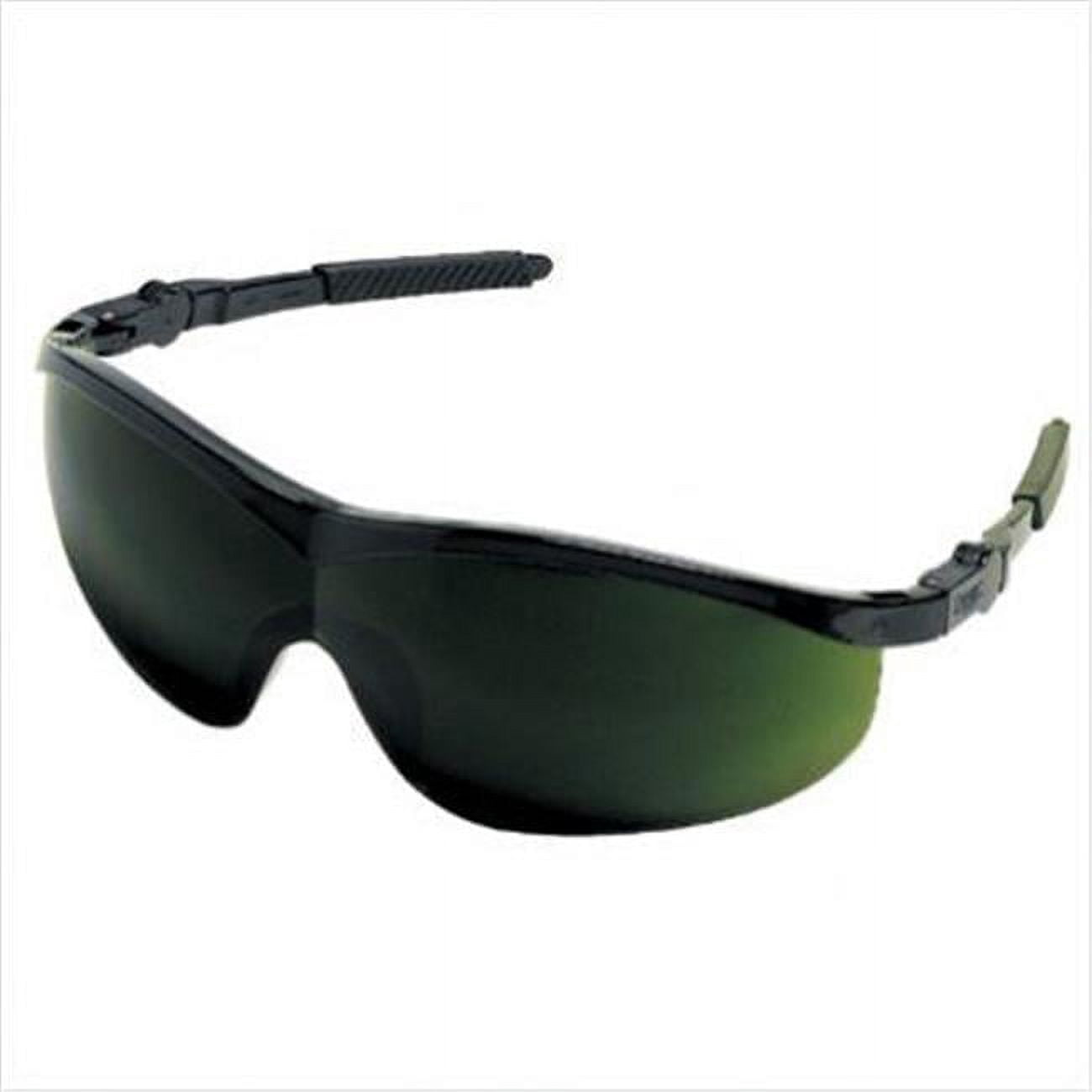 Crews Storm Safety Glasses, Black Frame, Green Lens - Walmart.com