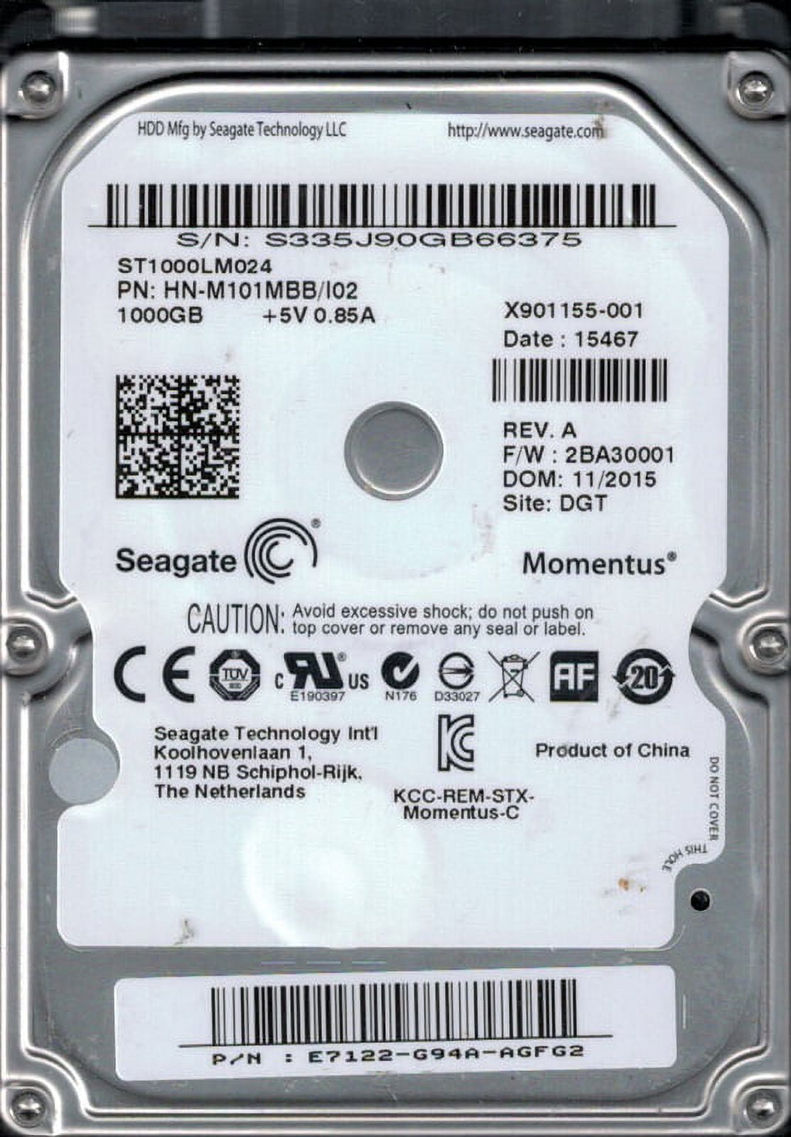 ST1000LM024 HN-M101MBB/I02 F/W: 2BA30001 Seagate 1TB - Walmart.com