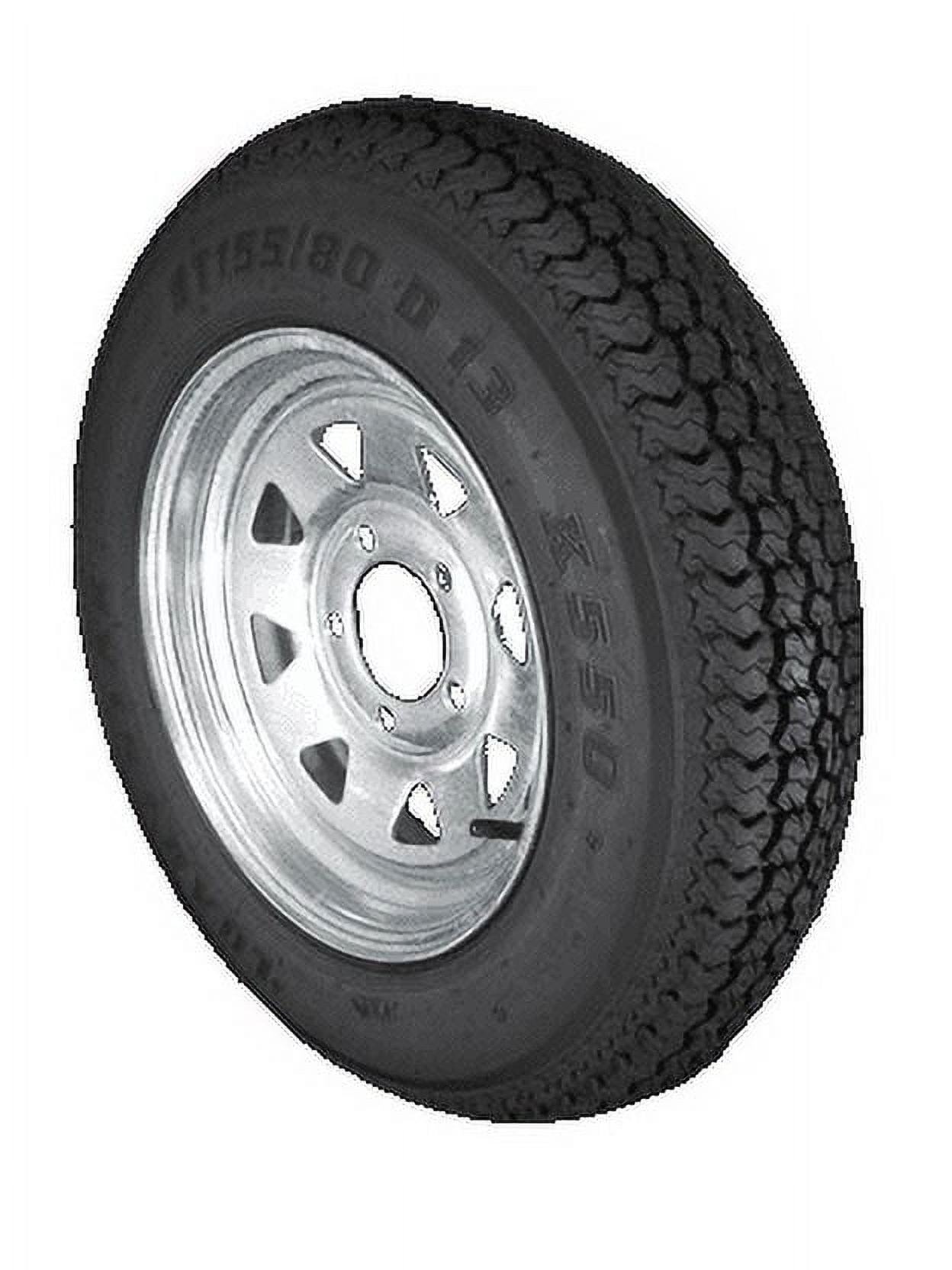 Kenda Loadstar ST155/80D13 Trailer Tire LRC on 5 Bolt Galvanized Rim ...