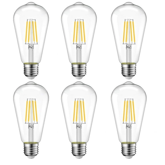 IYFFDFE-LED Edison Bulbs, 6W, Equivalent 60W, Dimmable E26 LED Bulb ...