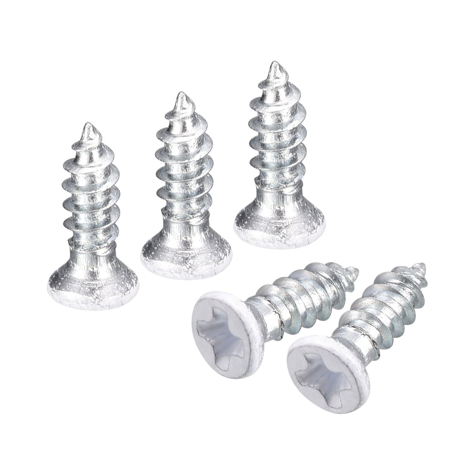 ST2.5x8mm White Screws Self Tapping Screws, 100 Pack Flat Head Phillips ...