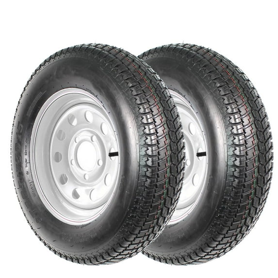 ST205/75D15 Trailer Tires, with 15" Rims, Load Range C 5 Lug Bolt Wheel ...