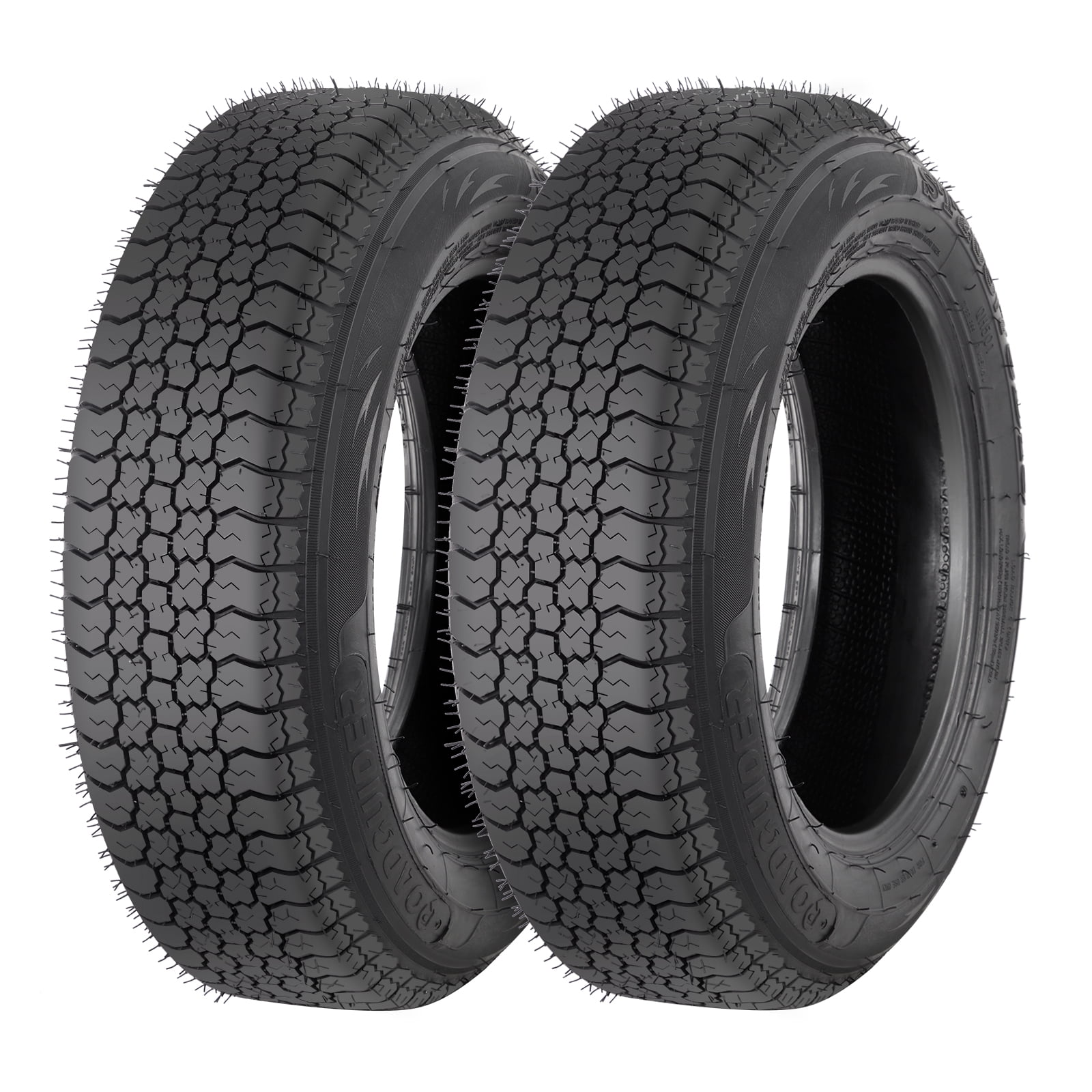 Dragonpad USA ST225/75D15 Trailer Tires, 6PR Load Range C, 15in, Pack ...