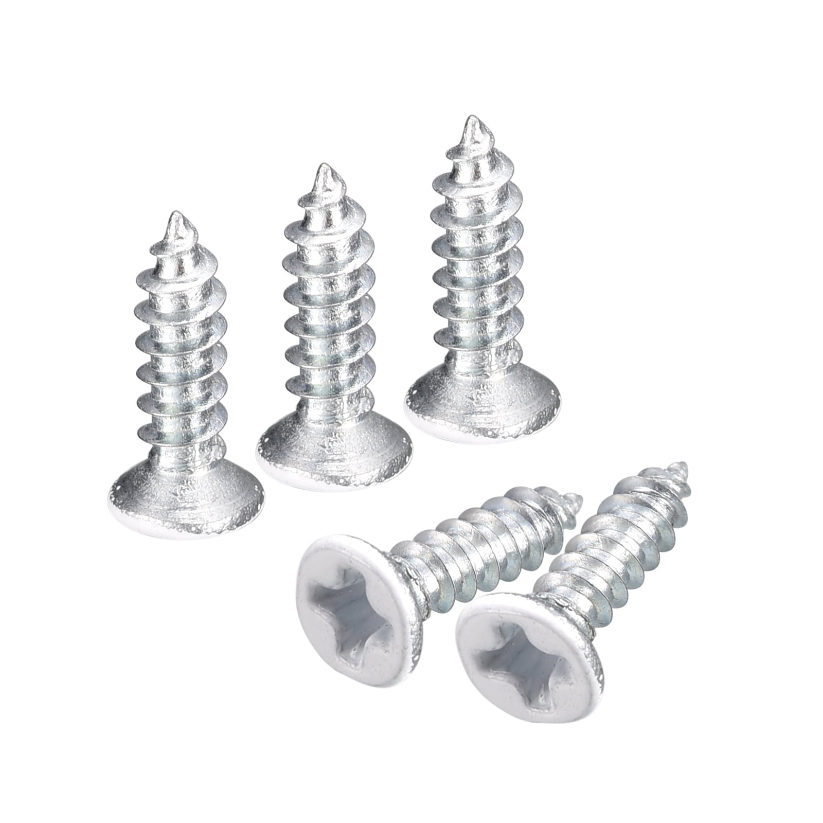 ST2x8mm White Screws Self Tapping Screws, 100 Pack Flat Head Phillips ...
