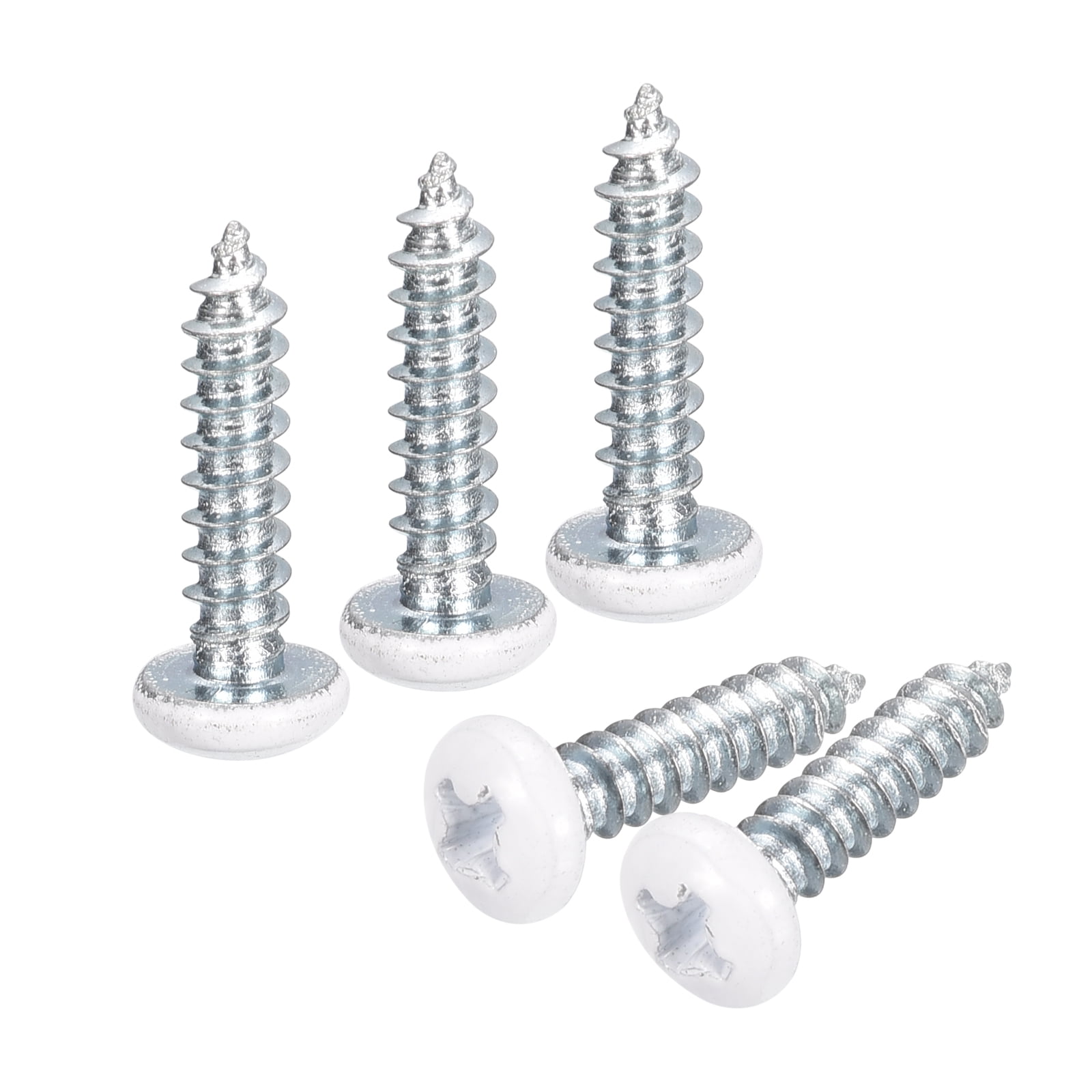 ST3.5x15mm White Screws Self Tapping Screws, 50 Pack Pan Head Phillips ...