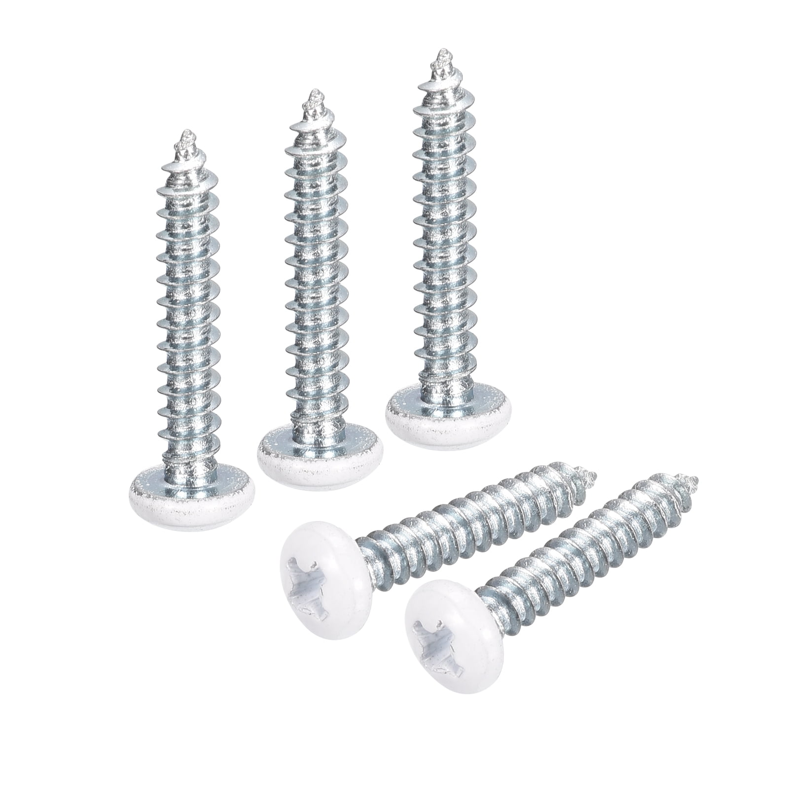 ST3.5x20mm White Screws Self Tapping Screws, 100 Pack Pan Head Phillips ...