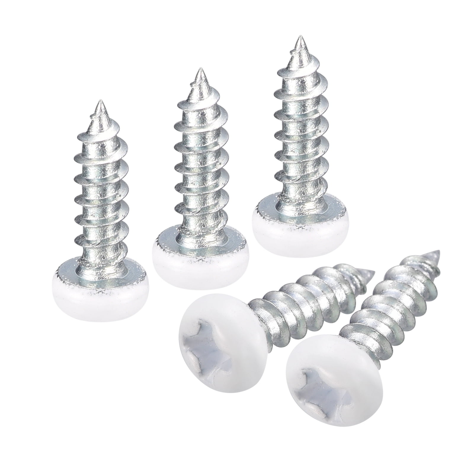 ST3x10mm White Screws Self Tapping Screws, 100 Pack Pan Head Phillips ...