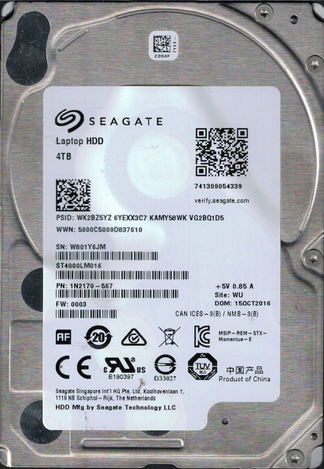 ST4000LM016 F/W: 0003 P/N: 1N2170-567 WU W80 Seagate 4TB - Walmart.com