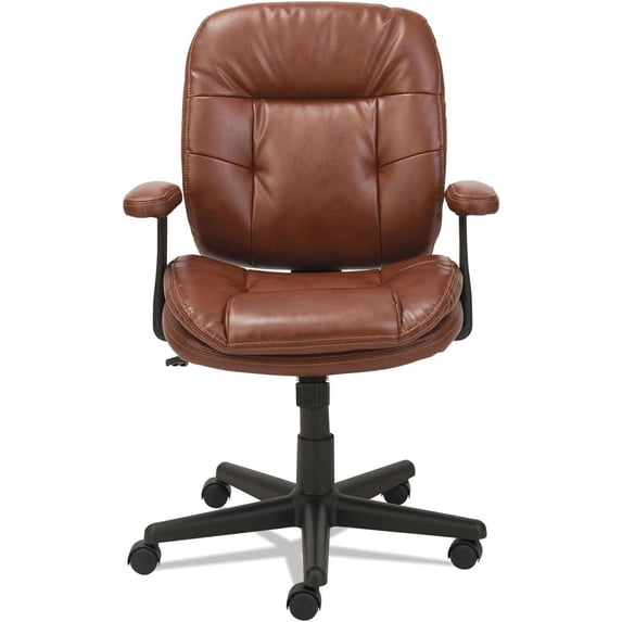 ST4859 Swivel/Tilt Bonded Leather Task Chair, Fixed T-Bar Arms ...