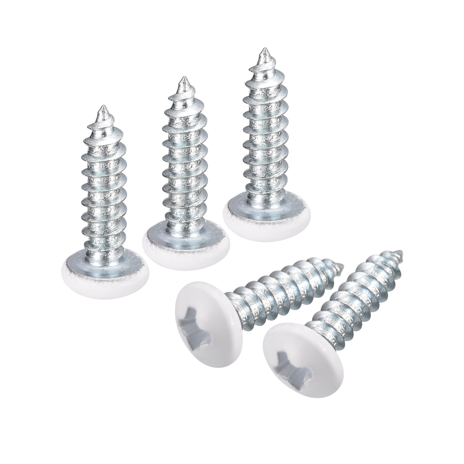 ST4x16mm White Screws Self Tapping Screws, 25 Pack Pan Head Phillips ...