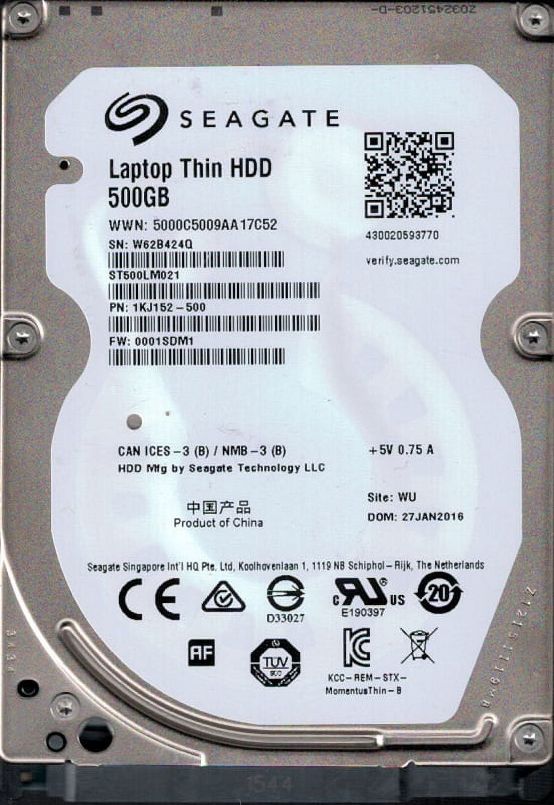 ST500LM021 P/N: 1KJ152-500 F/W: 0001SDM1 WU W62 Seagate 500GB - Walmart.com